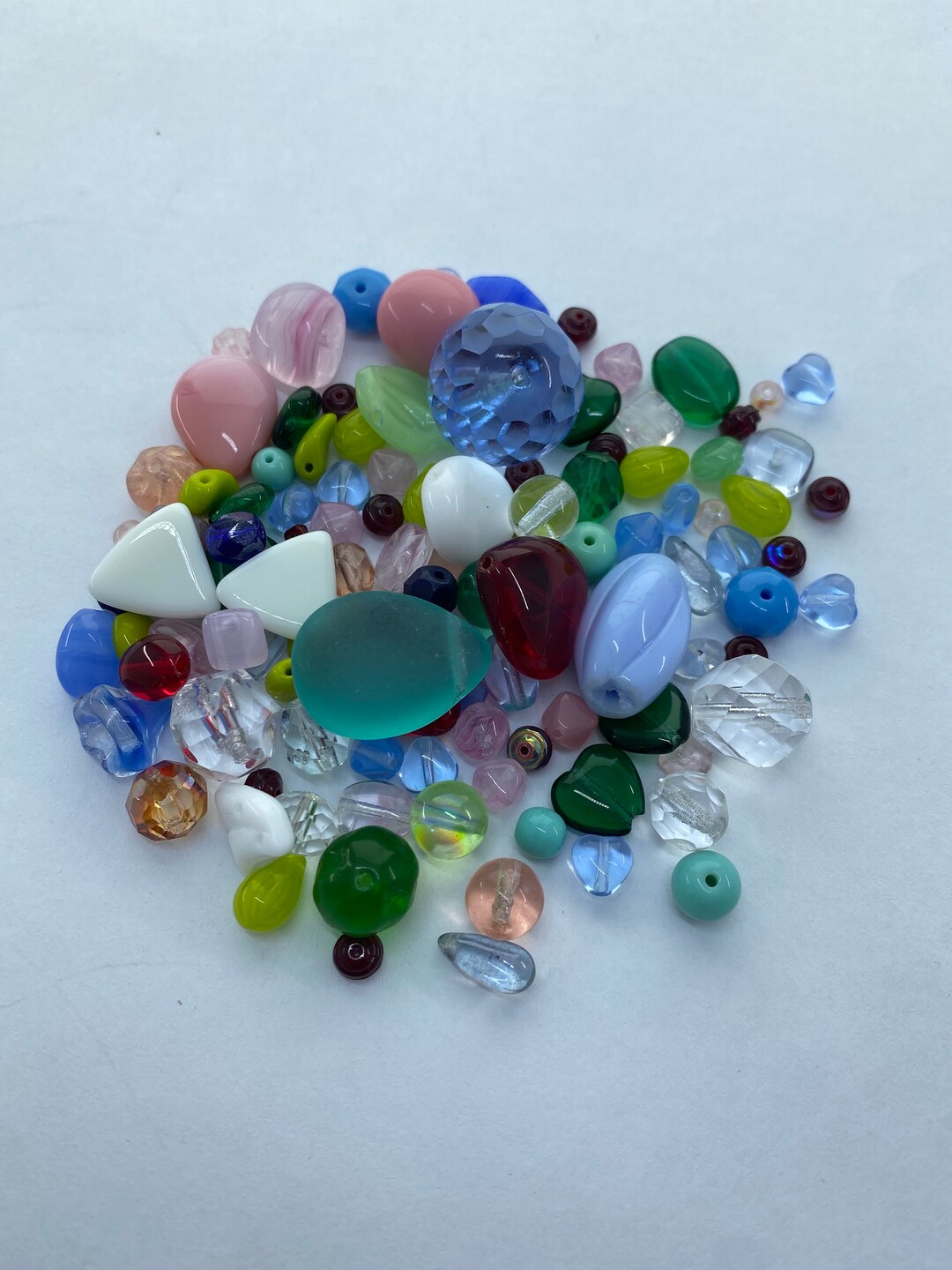 Clear and Pastel Glass Bead Mix. an Assortment of Contemporary Czech ...