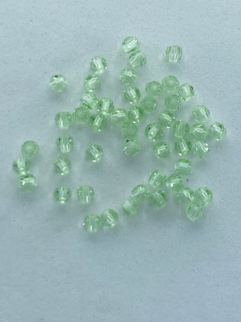 3mm Round Chrysolite SWAROVSKI® Crystal Beads 5000. Package - Etsy