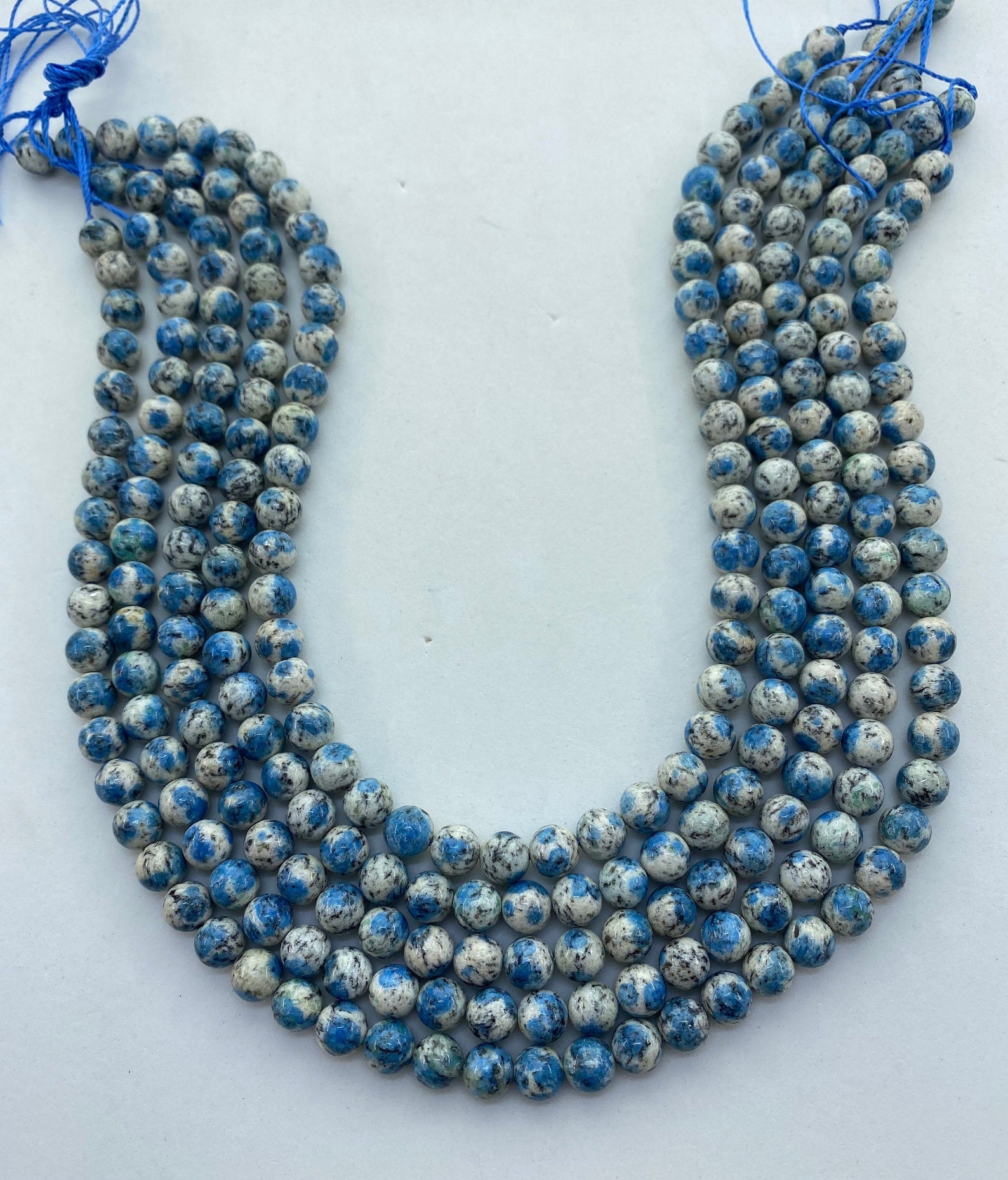 8mm Round K2 Gemstone Beads. 15” Strand, Approx 48 Beads. Found in ...
