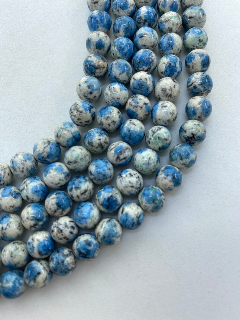 8mm Round K2 Gemstone Beads. 15” Strand, Approx 48 Beads. Found in ...
