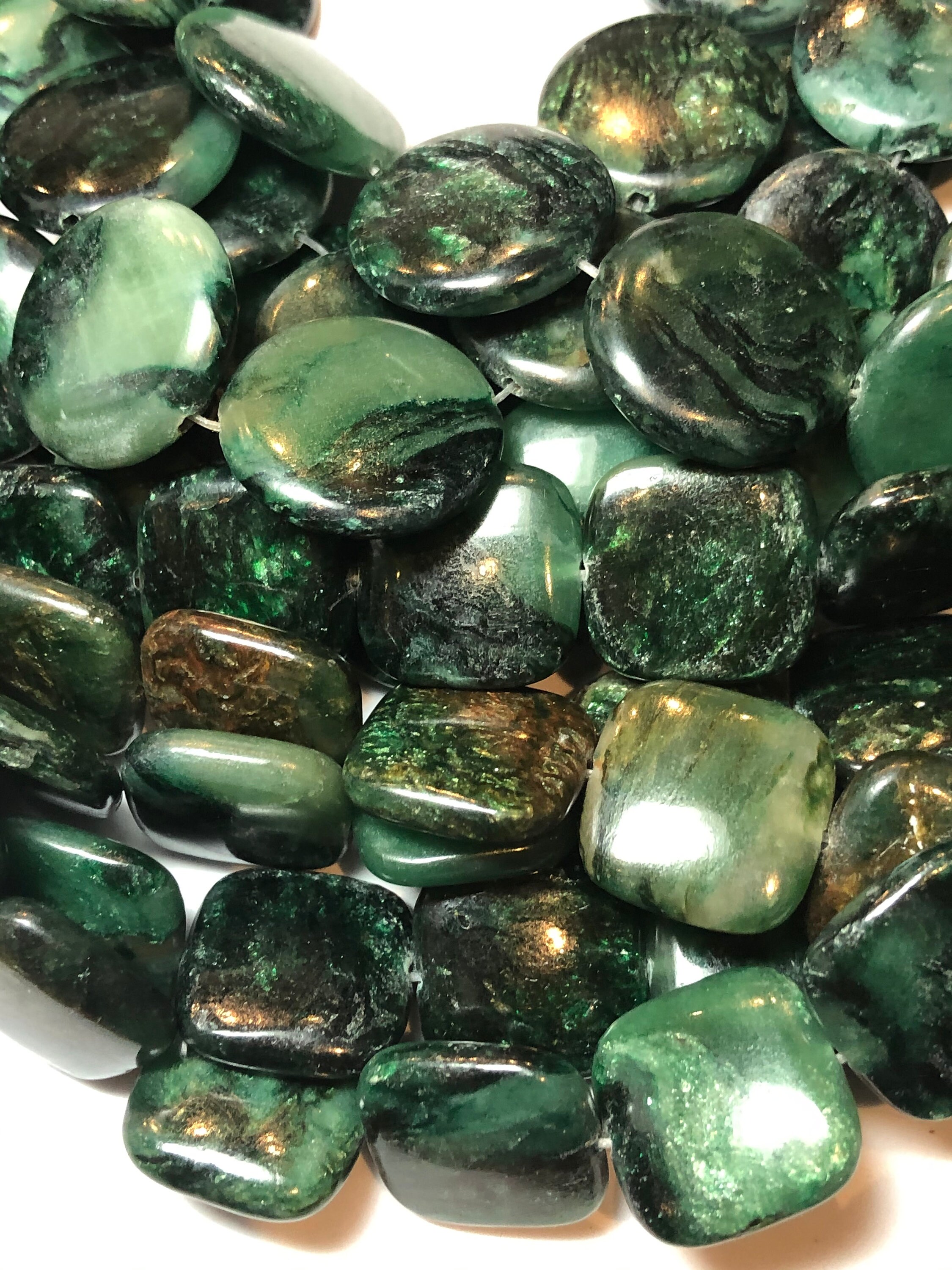 North Burma Green Mawsitsit Jade-albite Gemstone Beads. Full - Etsy