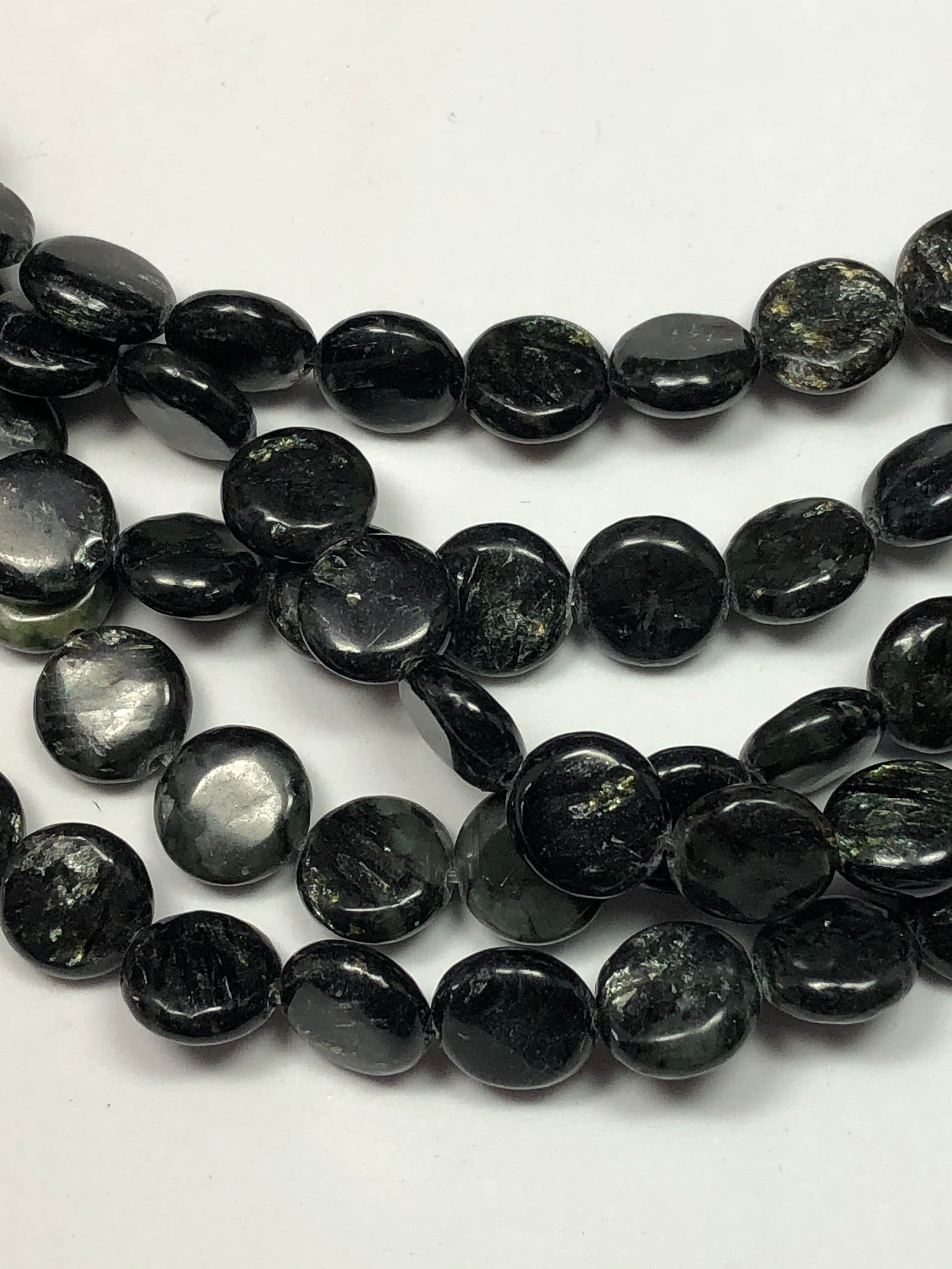 10mm Coin Black Astrophyllite Gemstone Beads. 15 Strand - Etsy