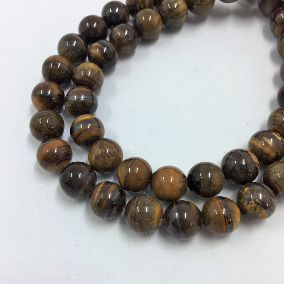 8mm Tiger Iron Gemstone Beads. 15” Strand of High Quality Round Beads ...