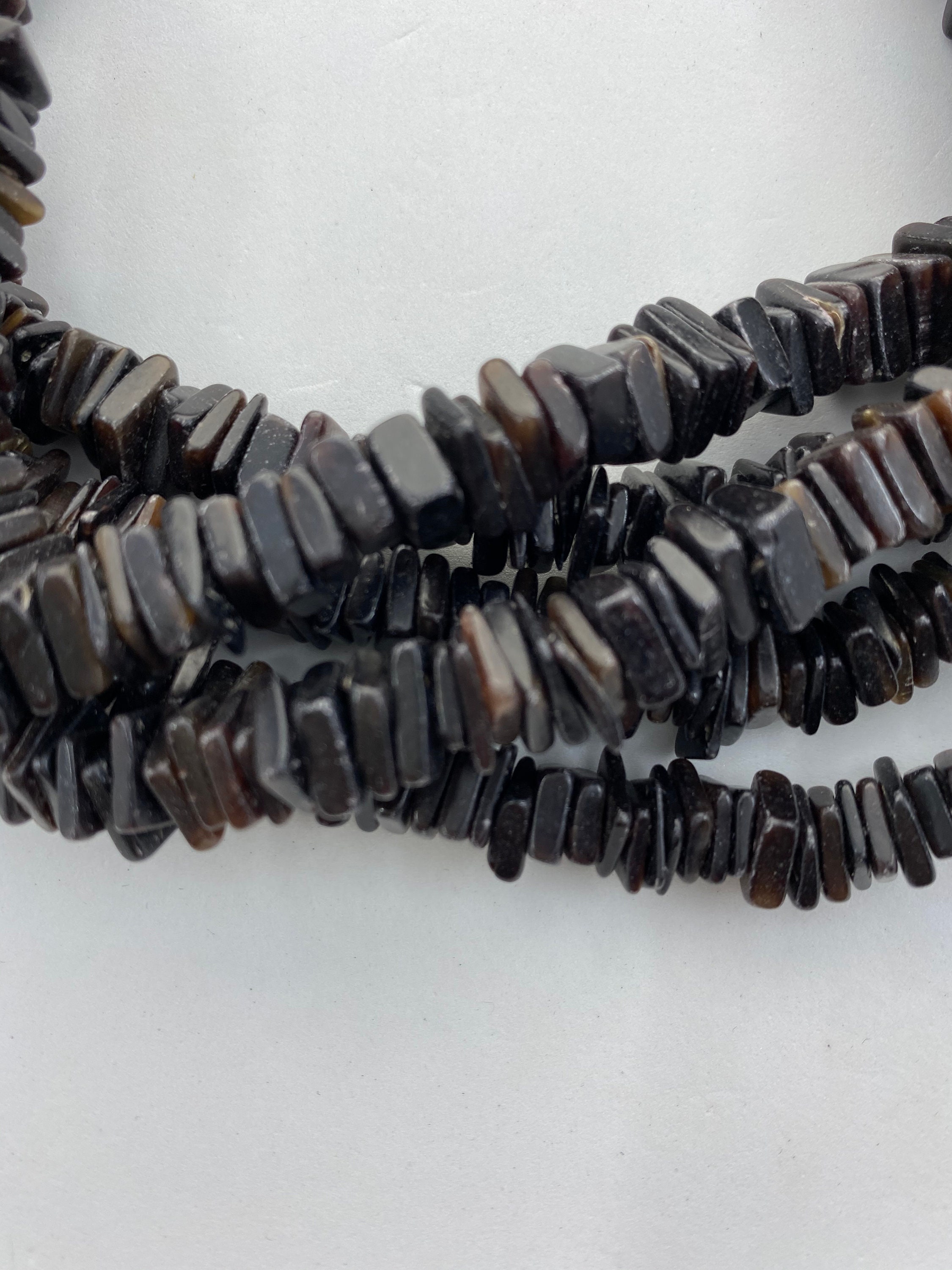 Black Pen Shell Chip Beads. 16 Strands of 10-12mm Black Pen | Etsy