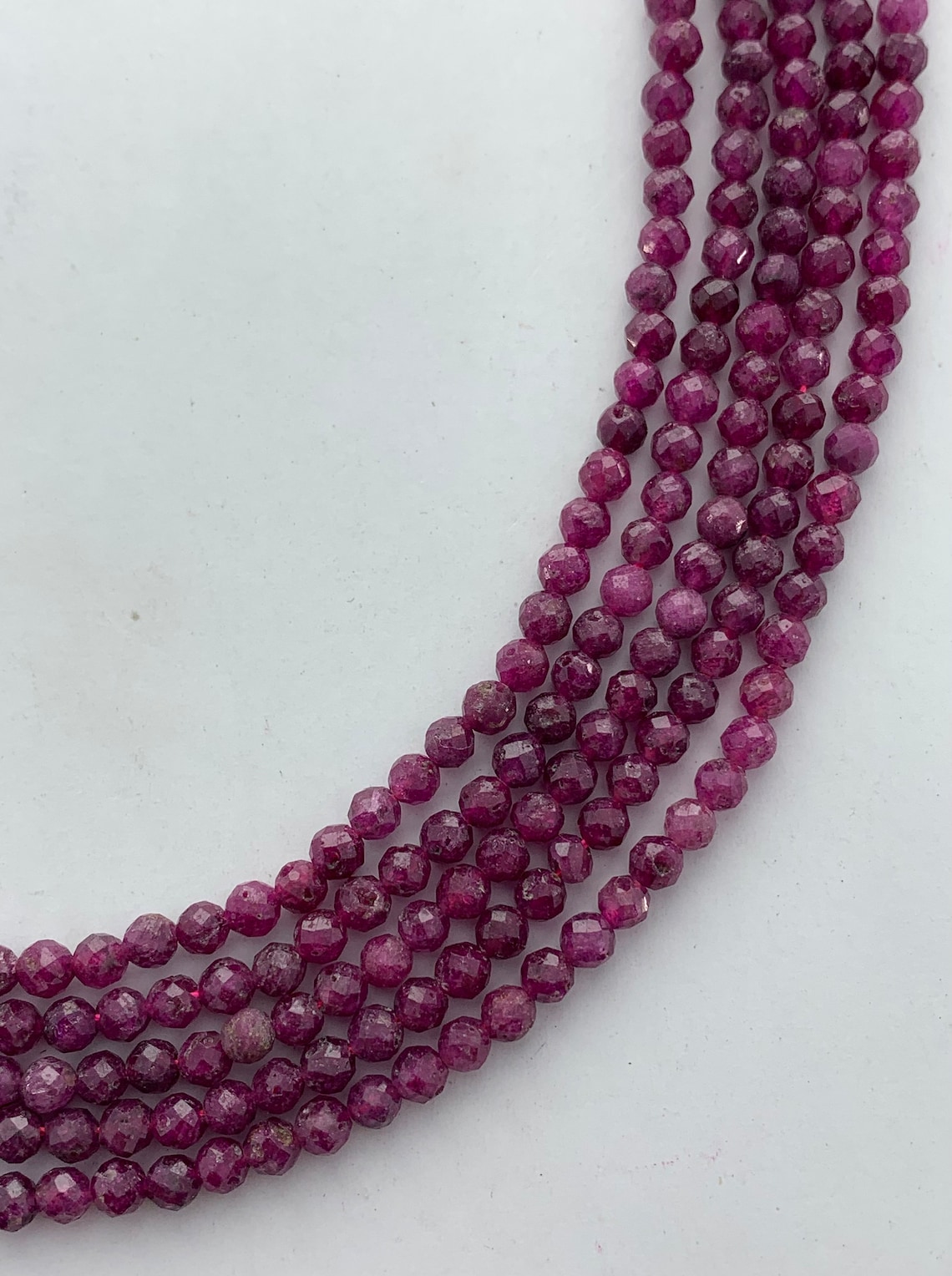 3mm Round Faceted Ruby Gemstone Beads. Full 15 Strand - Etsy