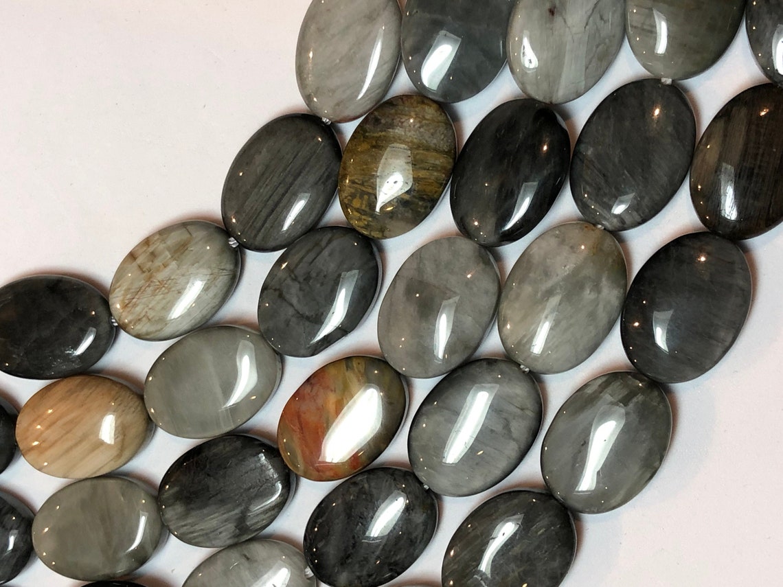 Eagle Eye 13x18mm Oval Gemstone Beads. Full 15 Strand of - Etsy