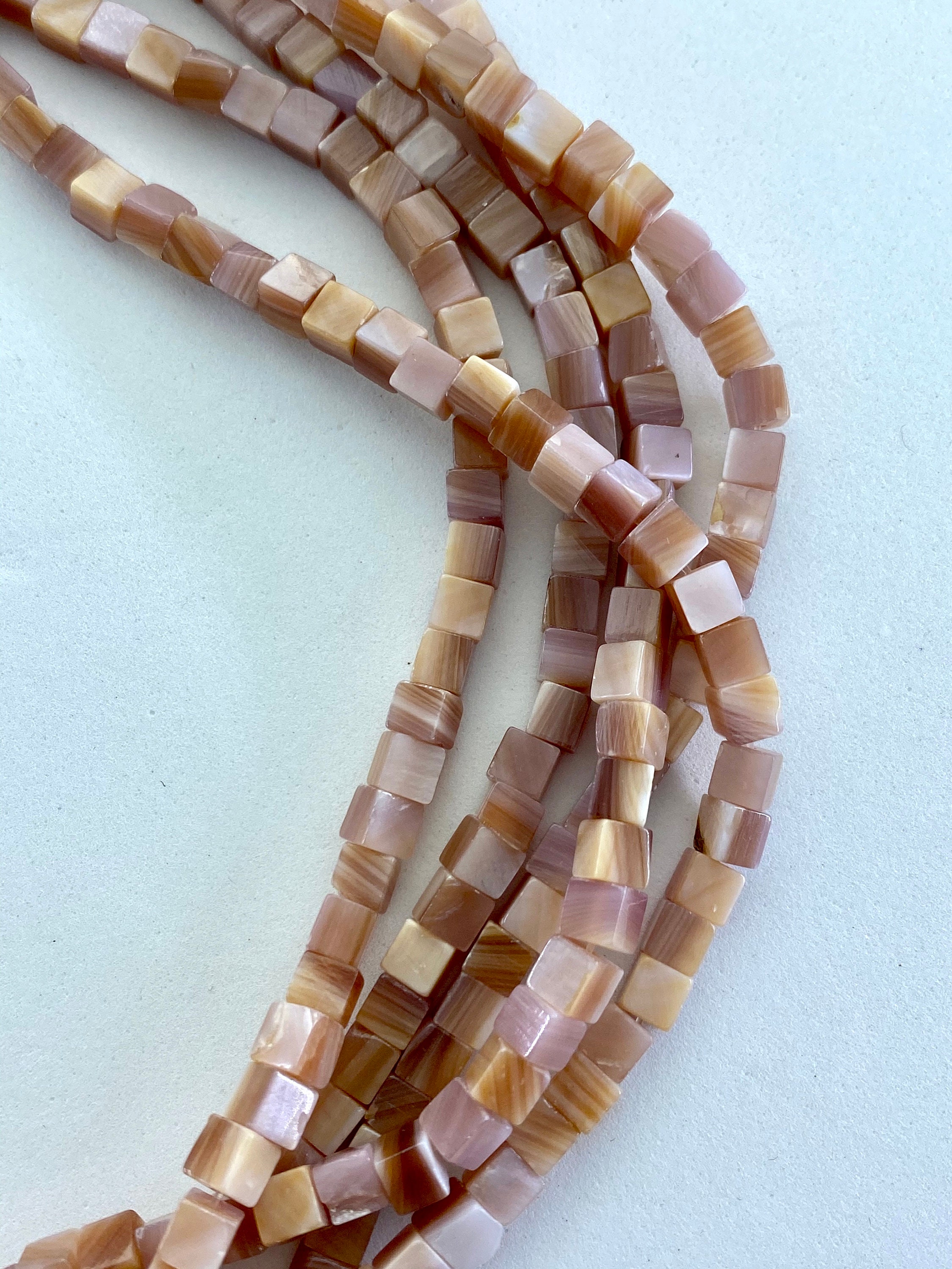 4mm cube American Purple Shell beads. Slightly iridescent | Etsy