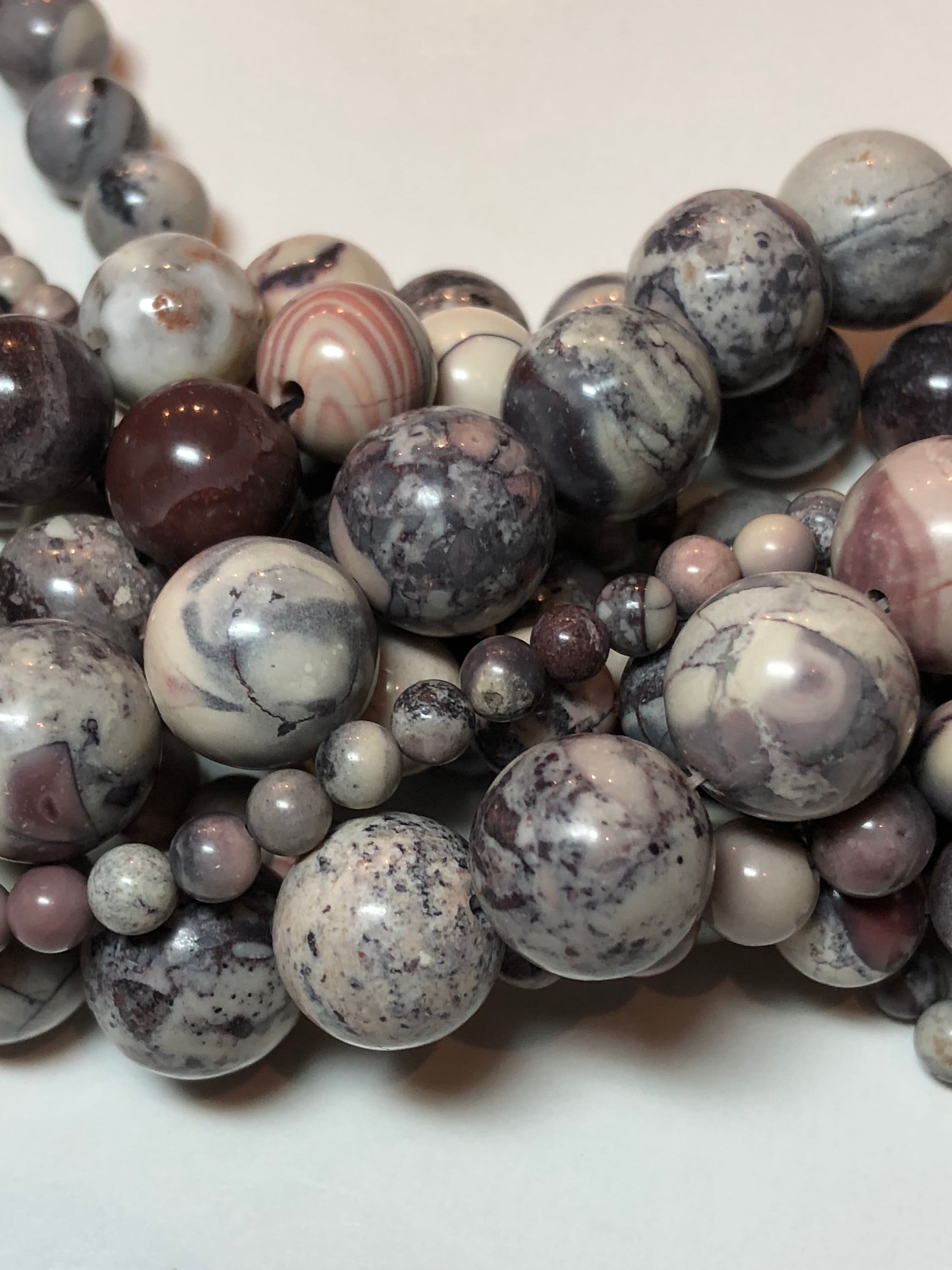Porcelain Jasper Gemstone Beads. 4-12mm Round Beads on 15 Inch - Etsy