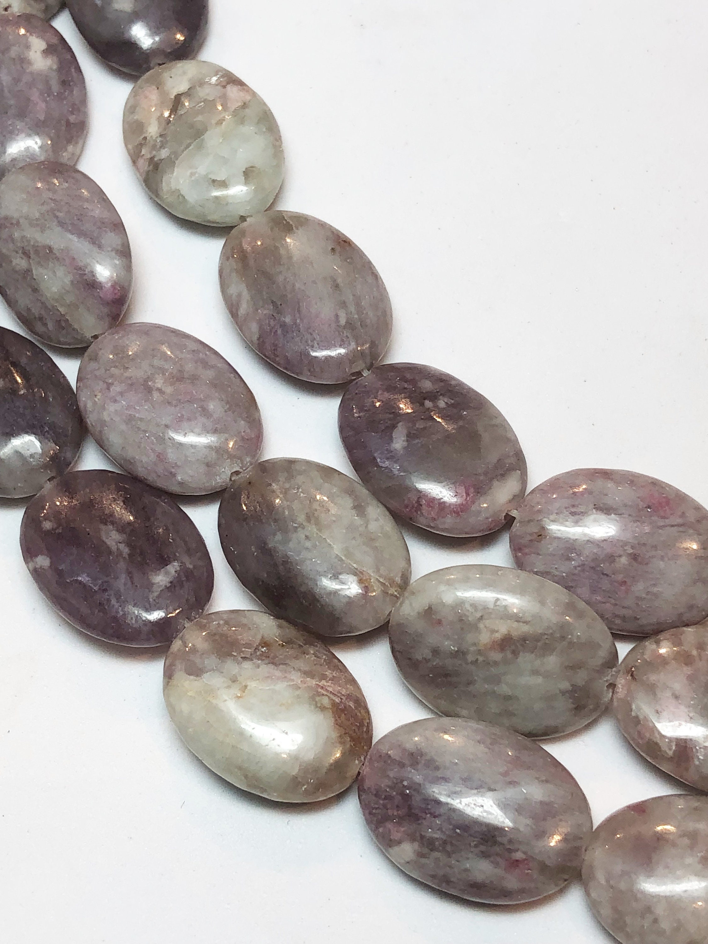 Natural Lilac Stone lavender Stone Gemstone Beads. Full - Etsy UK