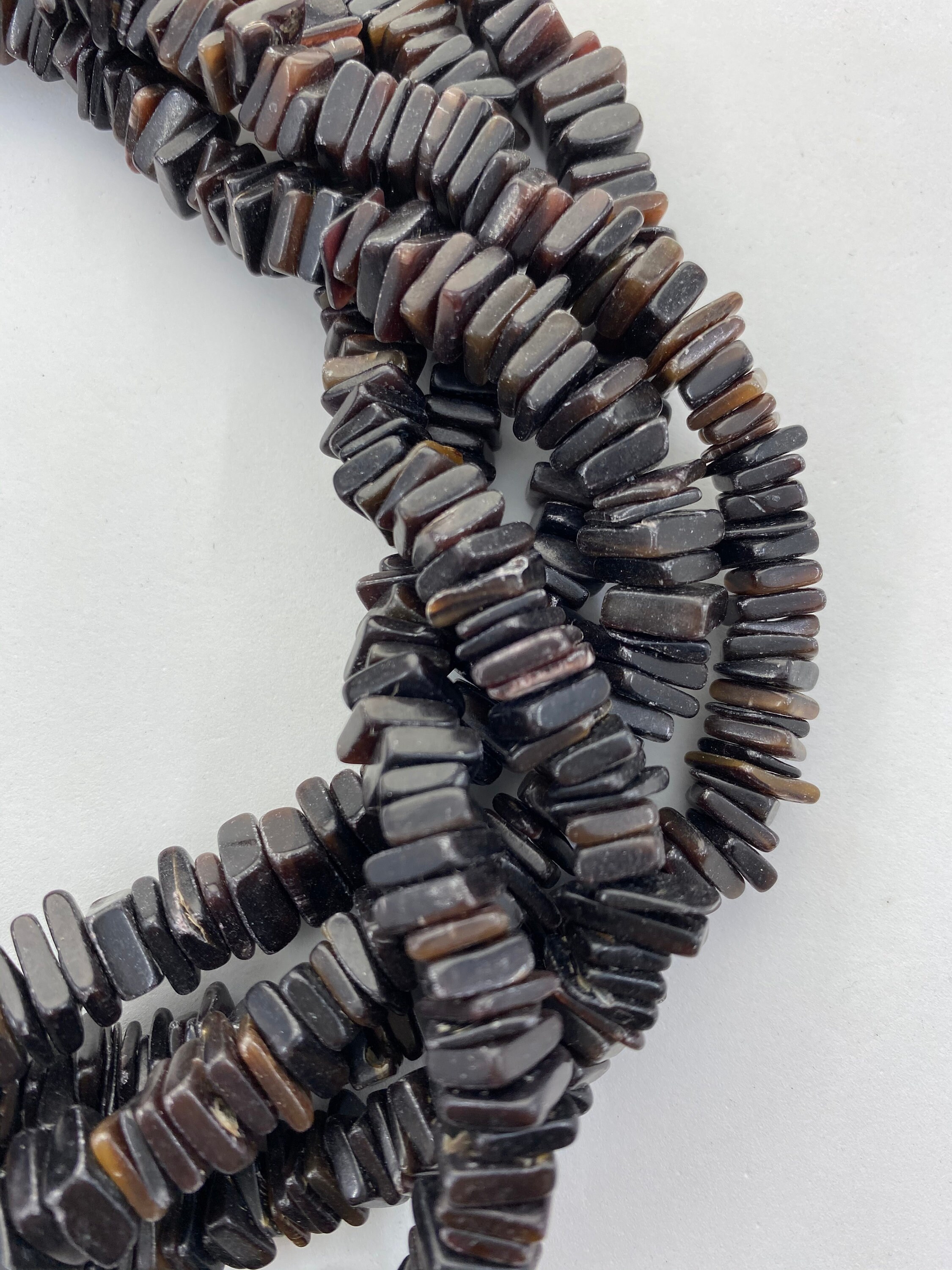 Black Pen Shell Chip Beads. 16 Strands of 10-12mm Black Pen | Etsy