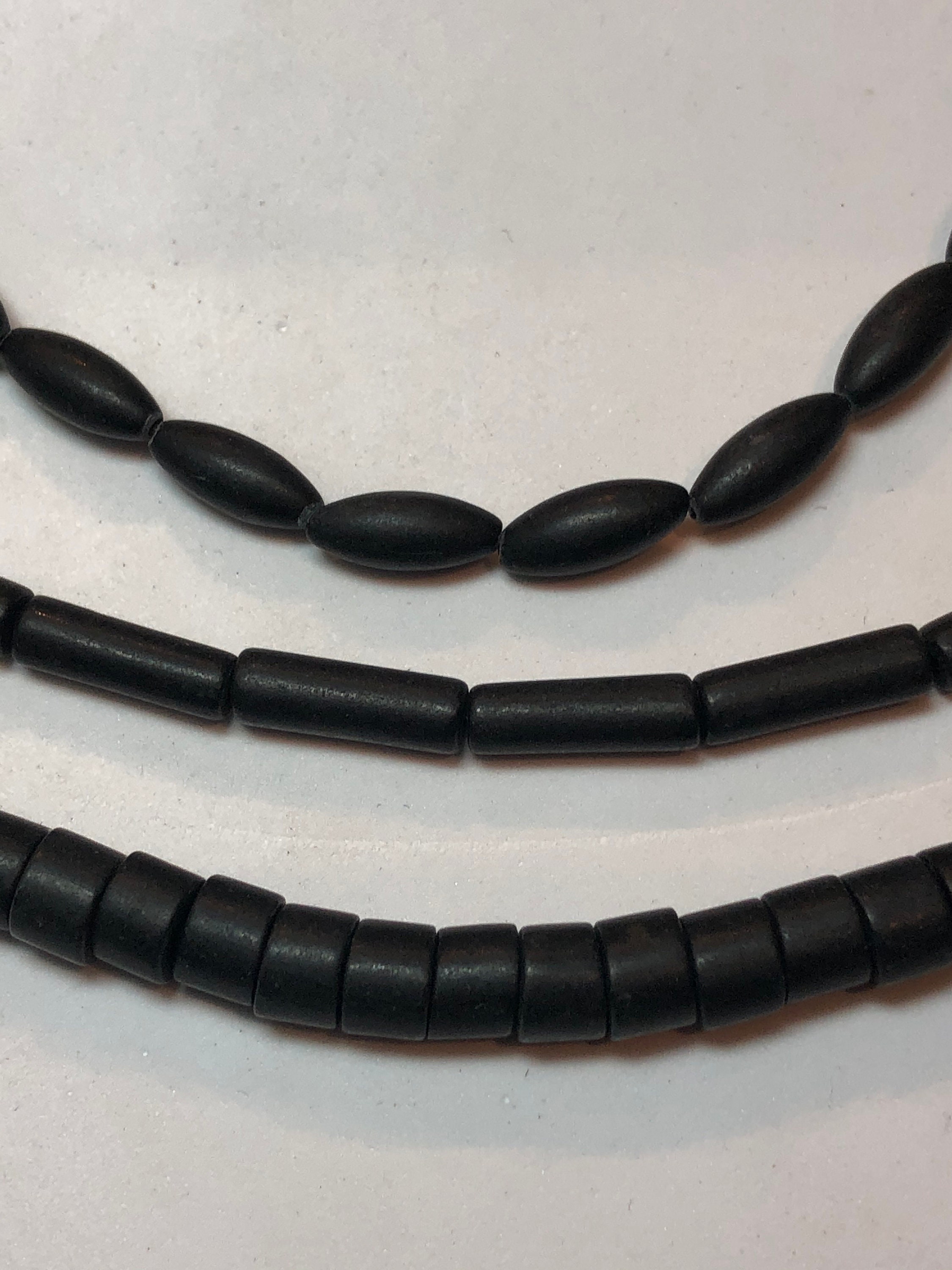 Matte Black Stone in 3 Shapes: 5x12mm Rice 4x13mm Tube and - Etsy