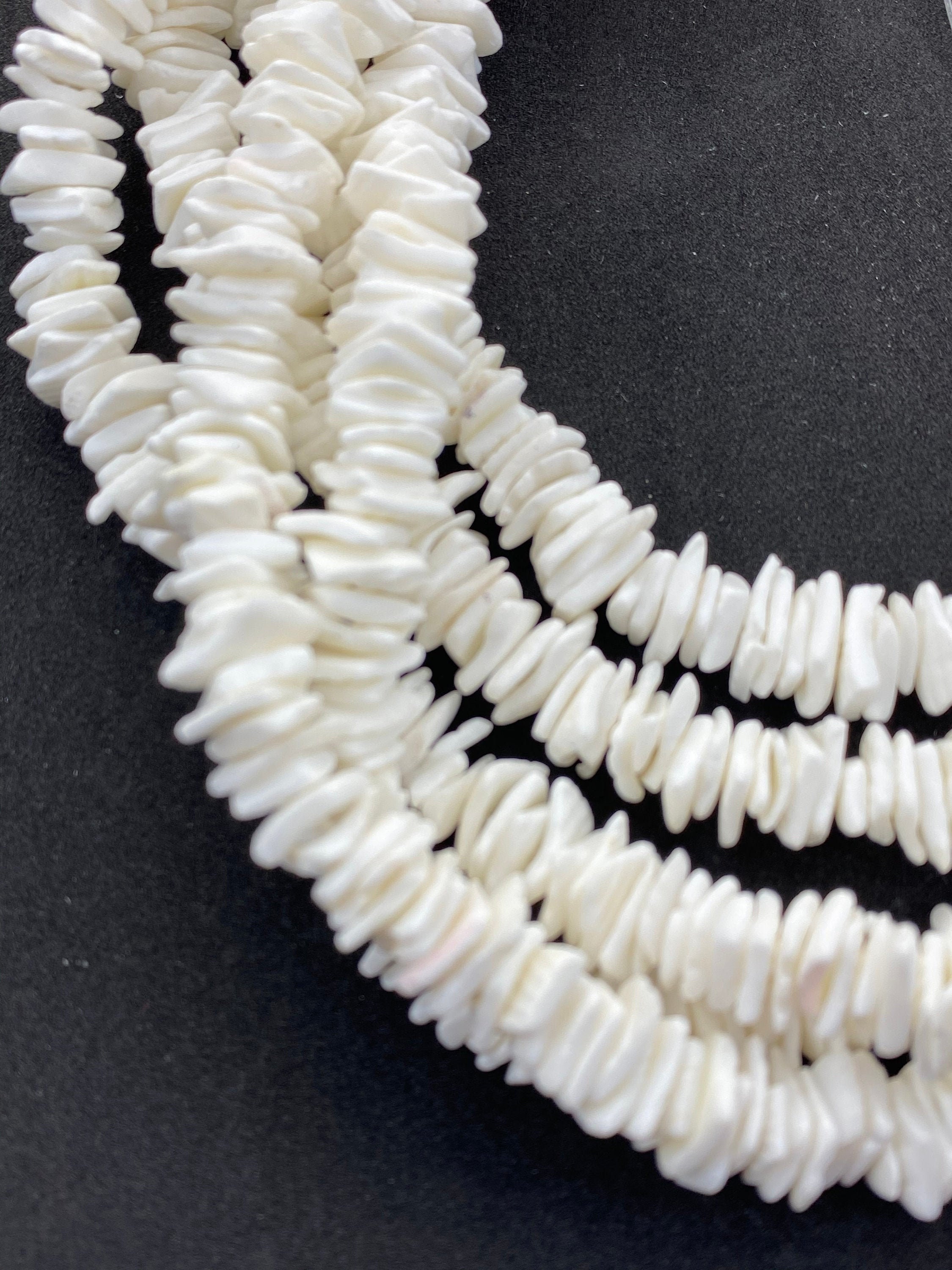 White Clam Shell Chip Beads. 16 strands of 10-12mm white | Etsy