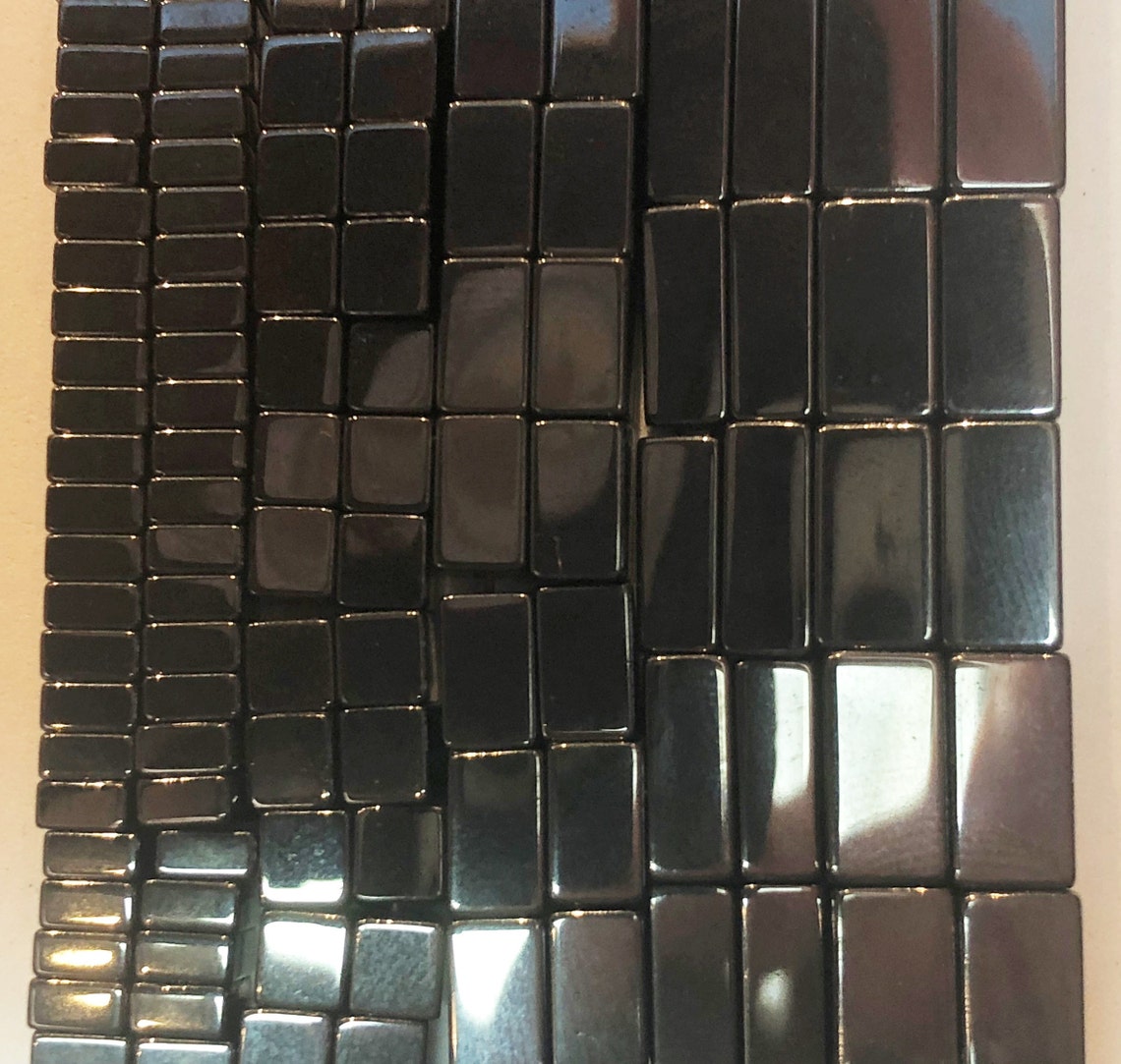 Square and Rectangle Shaped Magnetic Hematite Gemstone Beads. | Etsy