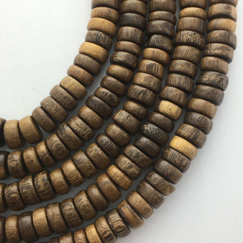 Wood Rondelle Beads - Etsy