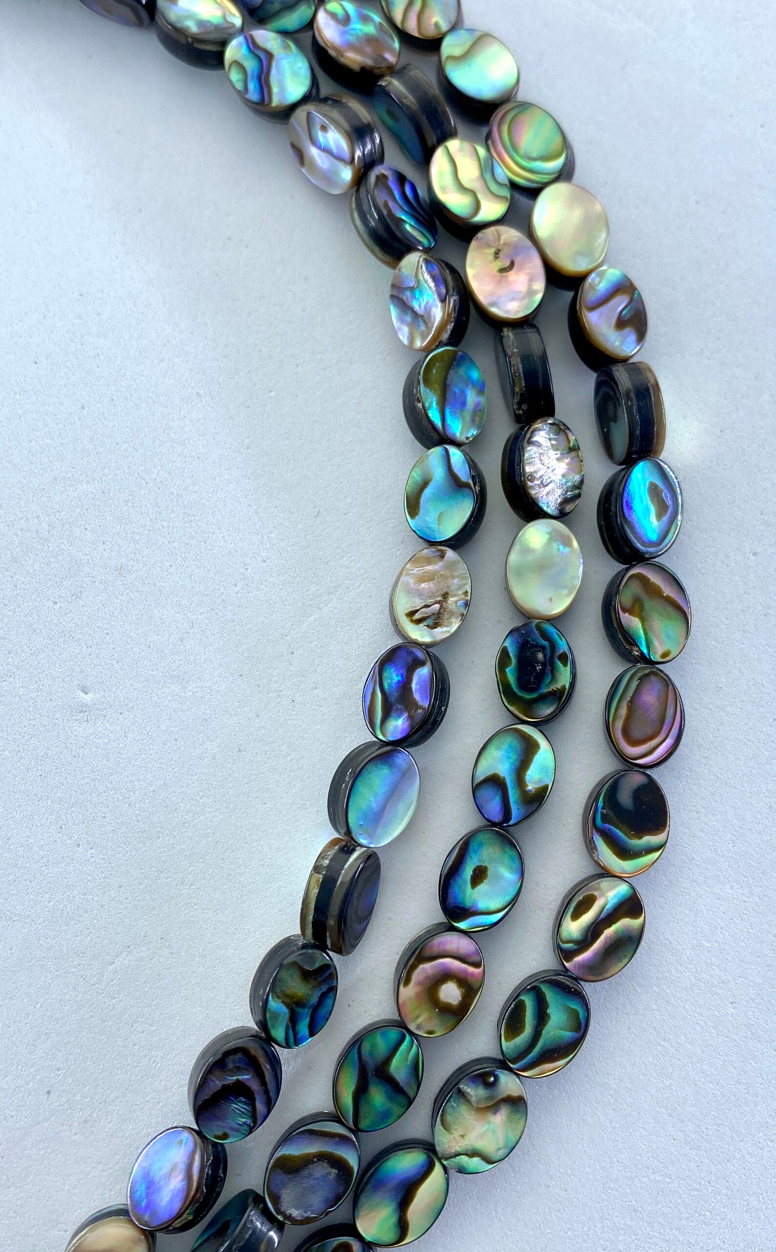6x8mm oval Abalone Shell Beads. Full 15 strand of oval | Etsy
