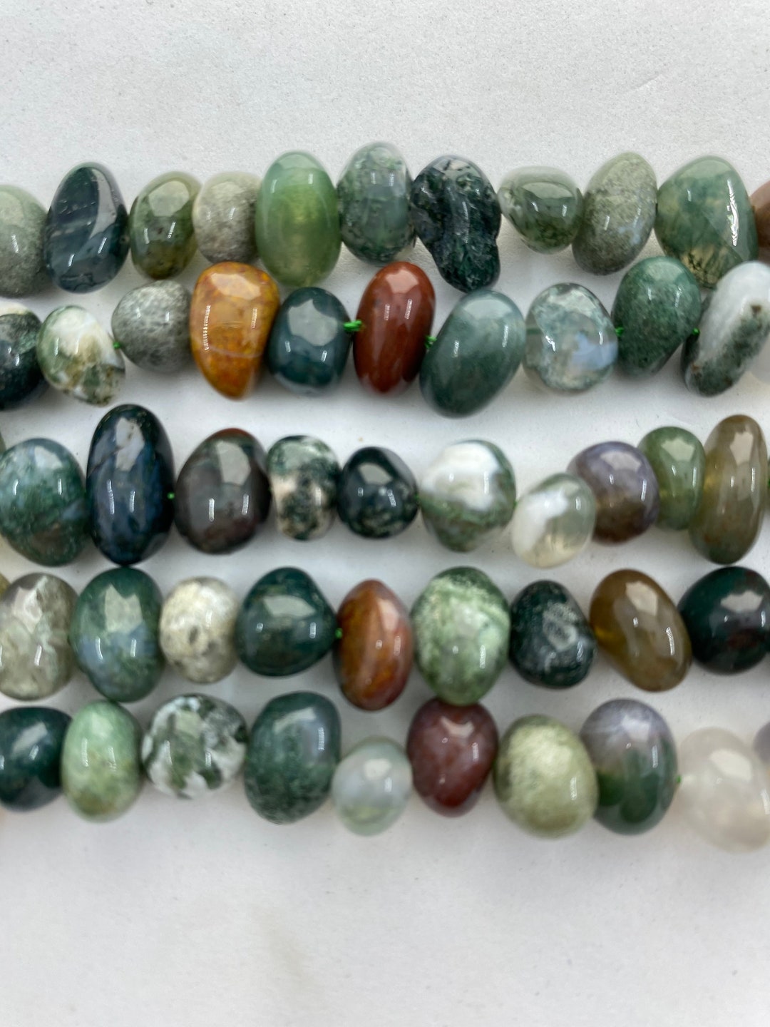 Free Form Nugget Fancy Agate Gemstone Beads. Full 15" Strand of 8-10mm ...