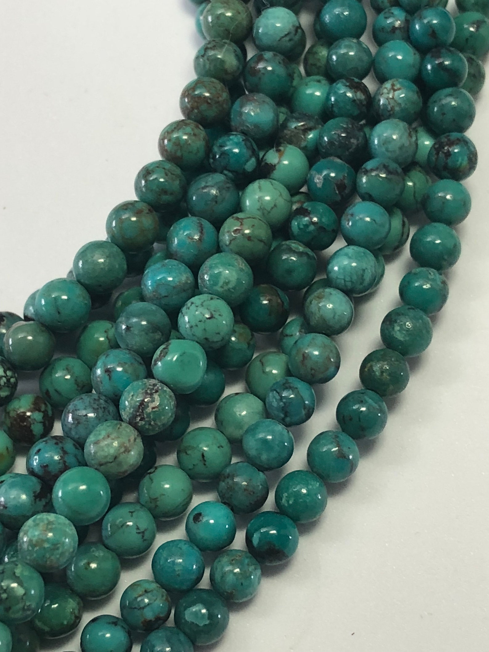 4mm Natural Chinese Turquoise Gemstone Beads. Full 15 | Etsy