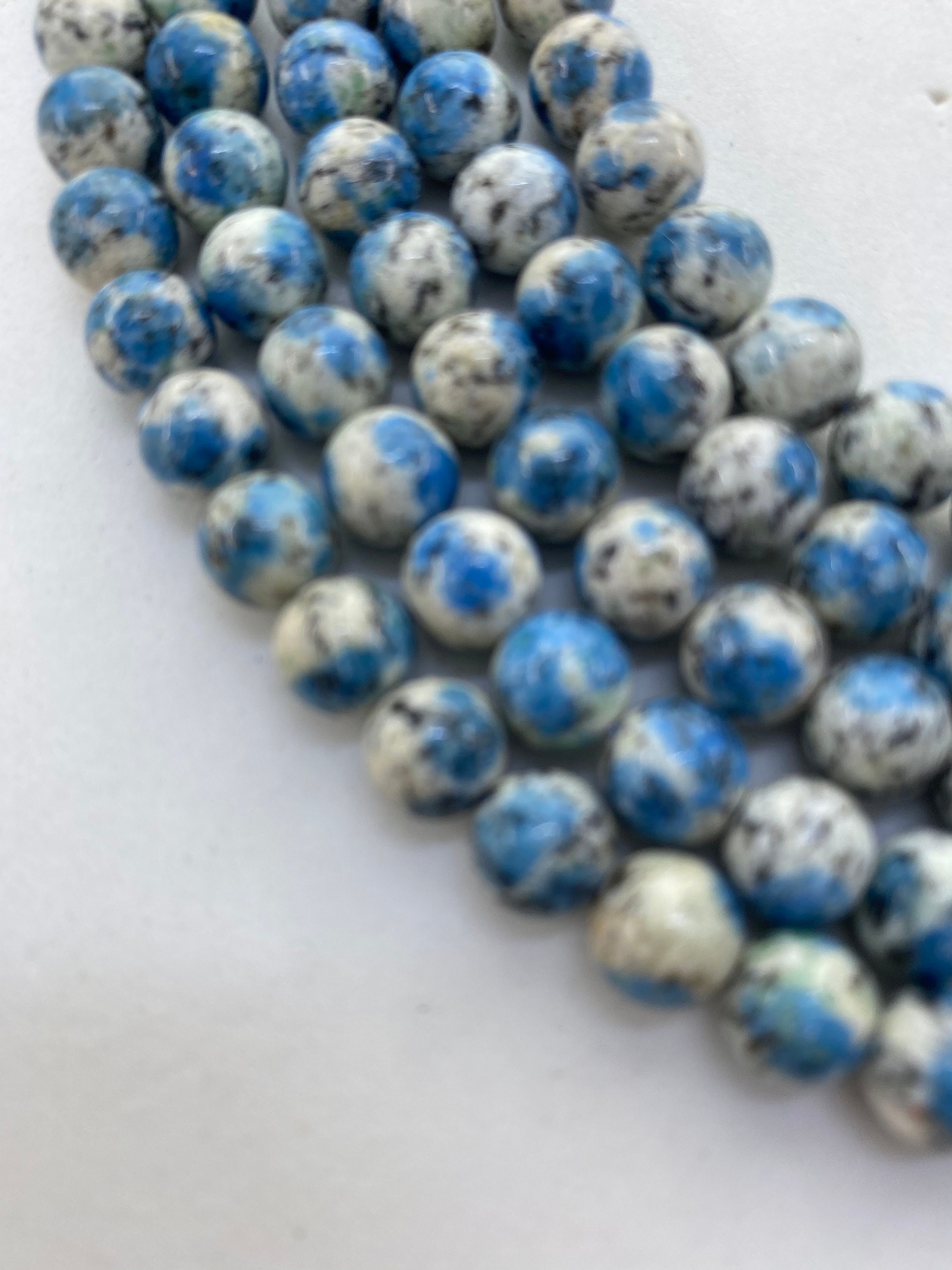8mm Round K2 Gemstone Beads. 15” Strand, Approx 48 Beads. Found in ...