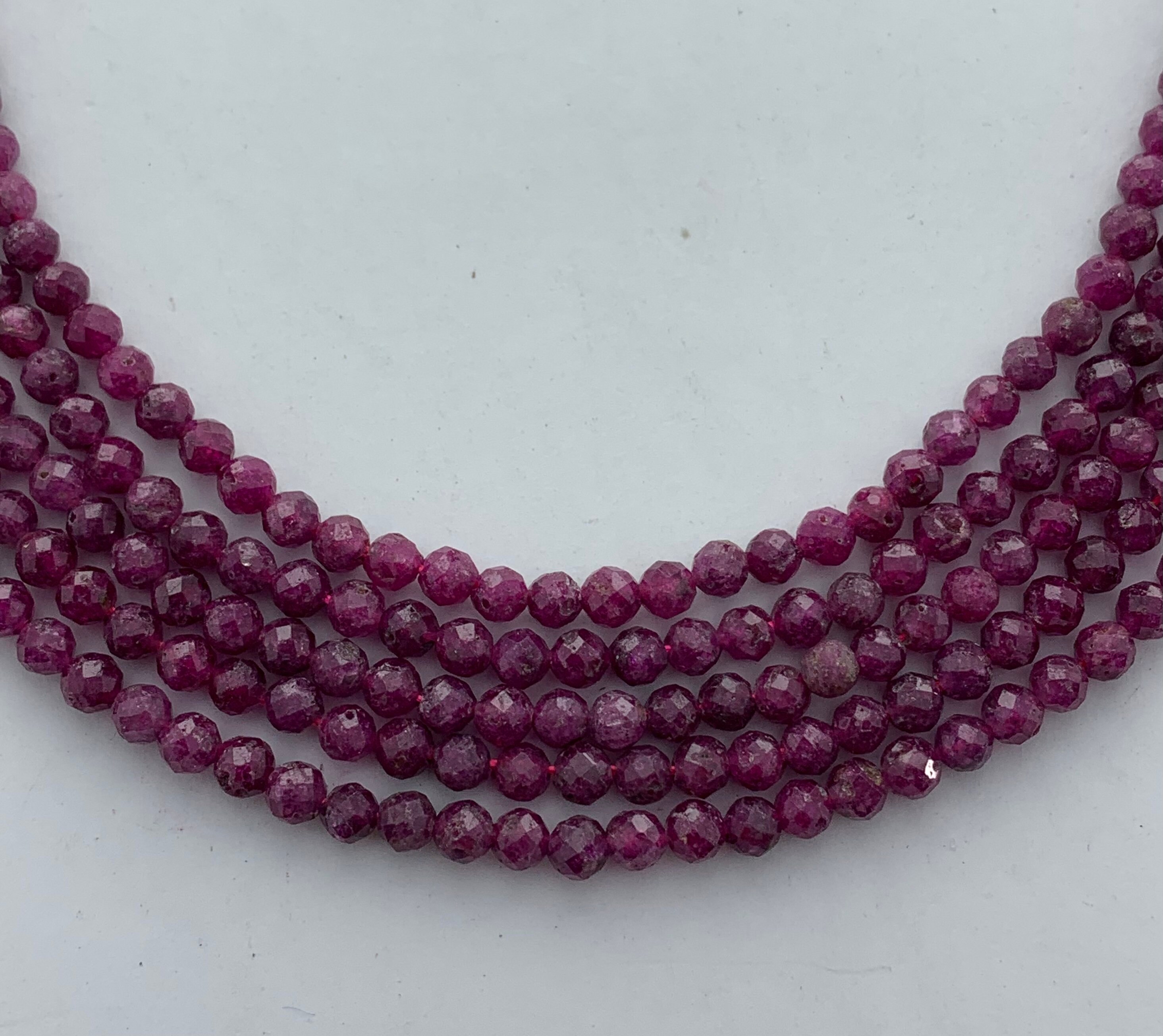 3mm Round Faceted Ruby Gemstone Beads. Full 15 Strand - Etsy