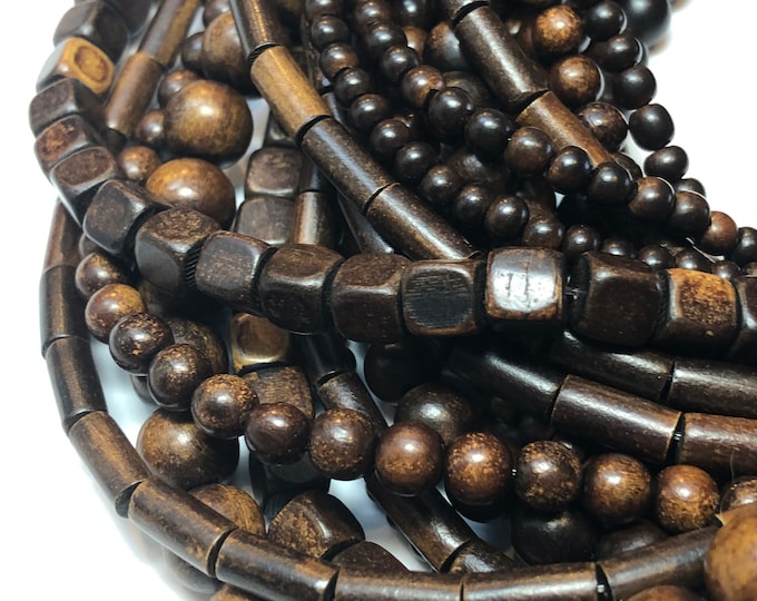 16 Strand of Burnt Horn Beads. Carabao Horn Beads - Etsy