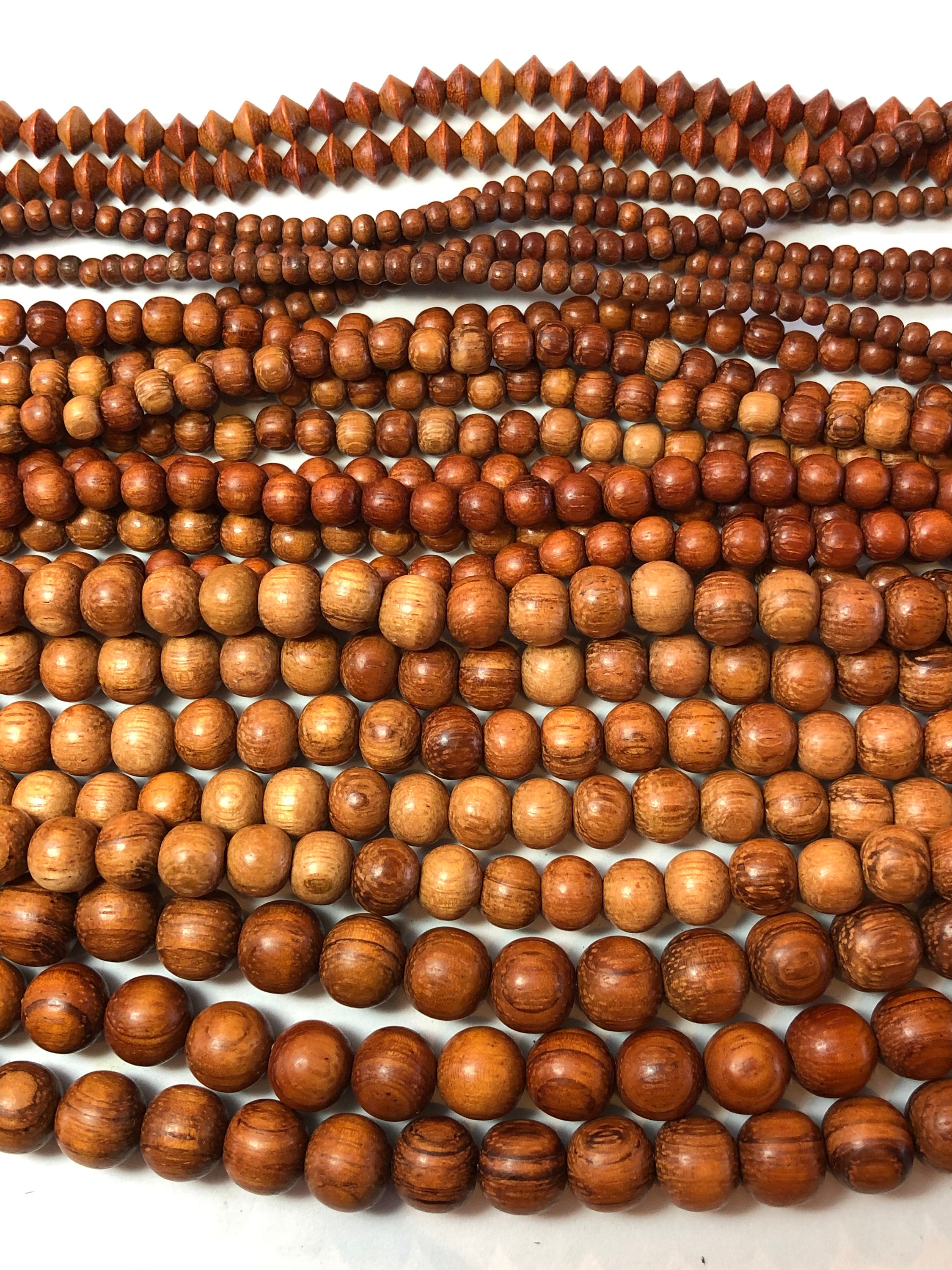 16 Strand of Bayong Wood Round Beads. Natural Wood Beads | Etsy