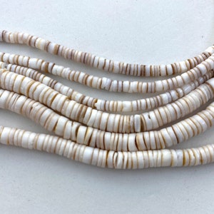 Conus Shell Heishi Beads. Long 24" Strands of Heishi Shell, Available ...