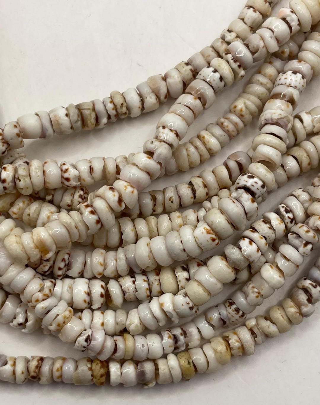 Puka Shell Beads. 16” Strands of 5-6mm Puka Shells. Hand-made in the ...