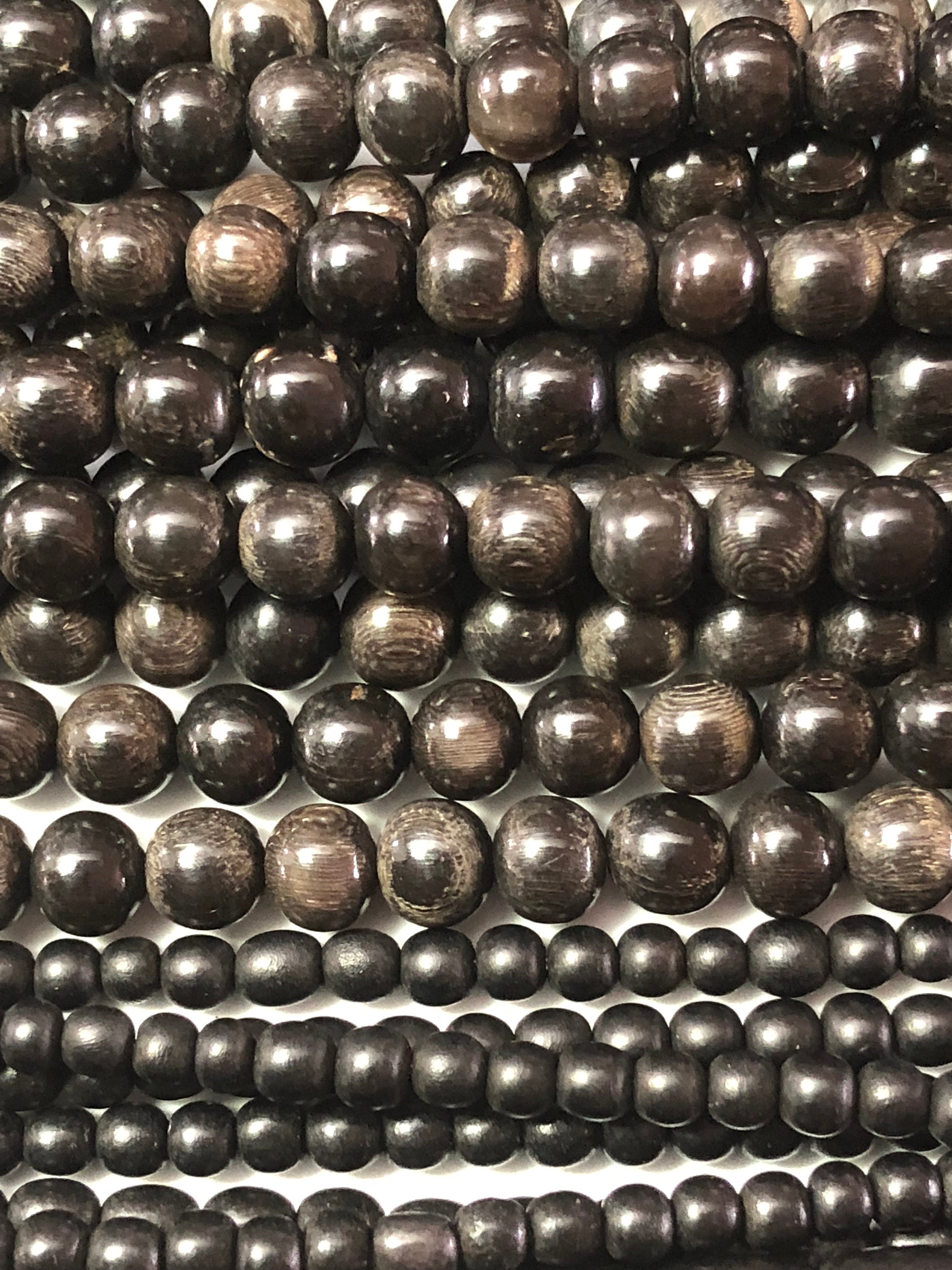 16" Strand of Black Horn Beads. Carabao Horn Beads Hand Made in the ...