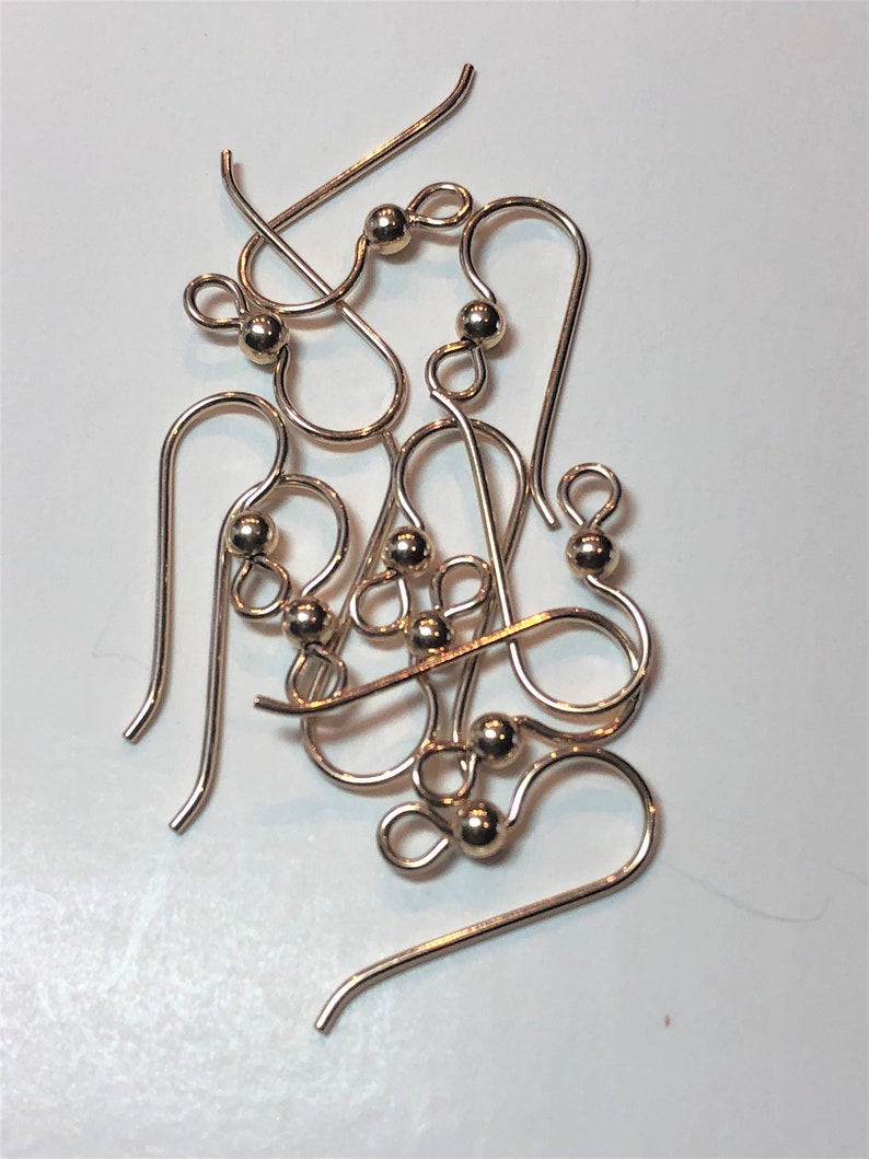 10 Pk. Gold Filled Ear Wires. Open Loop With 3mm Ball. - Etsy