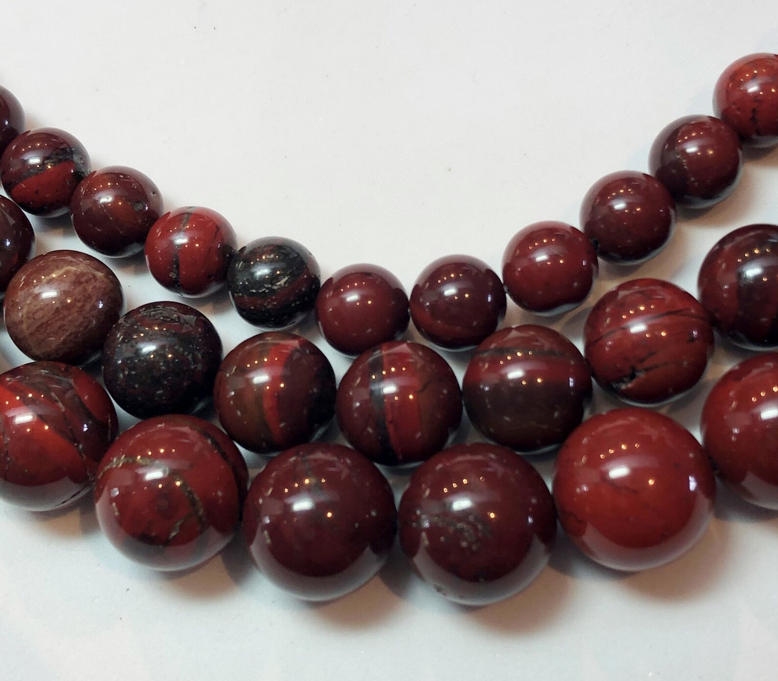 Apple Jasper Gemstone Beads. Deep Red Jasper Beads With | Etsy