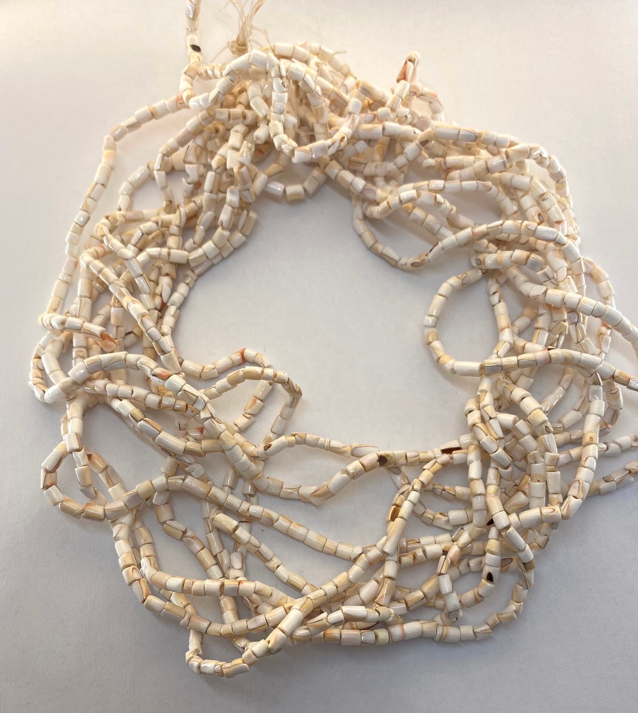 Pink Mosaic Luanos Shell Heishi Beads. 24 Strands of - Etsy