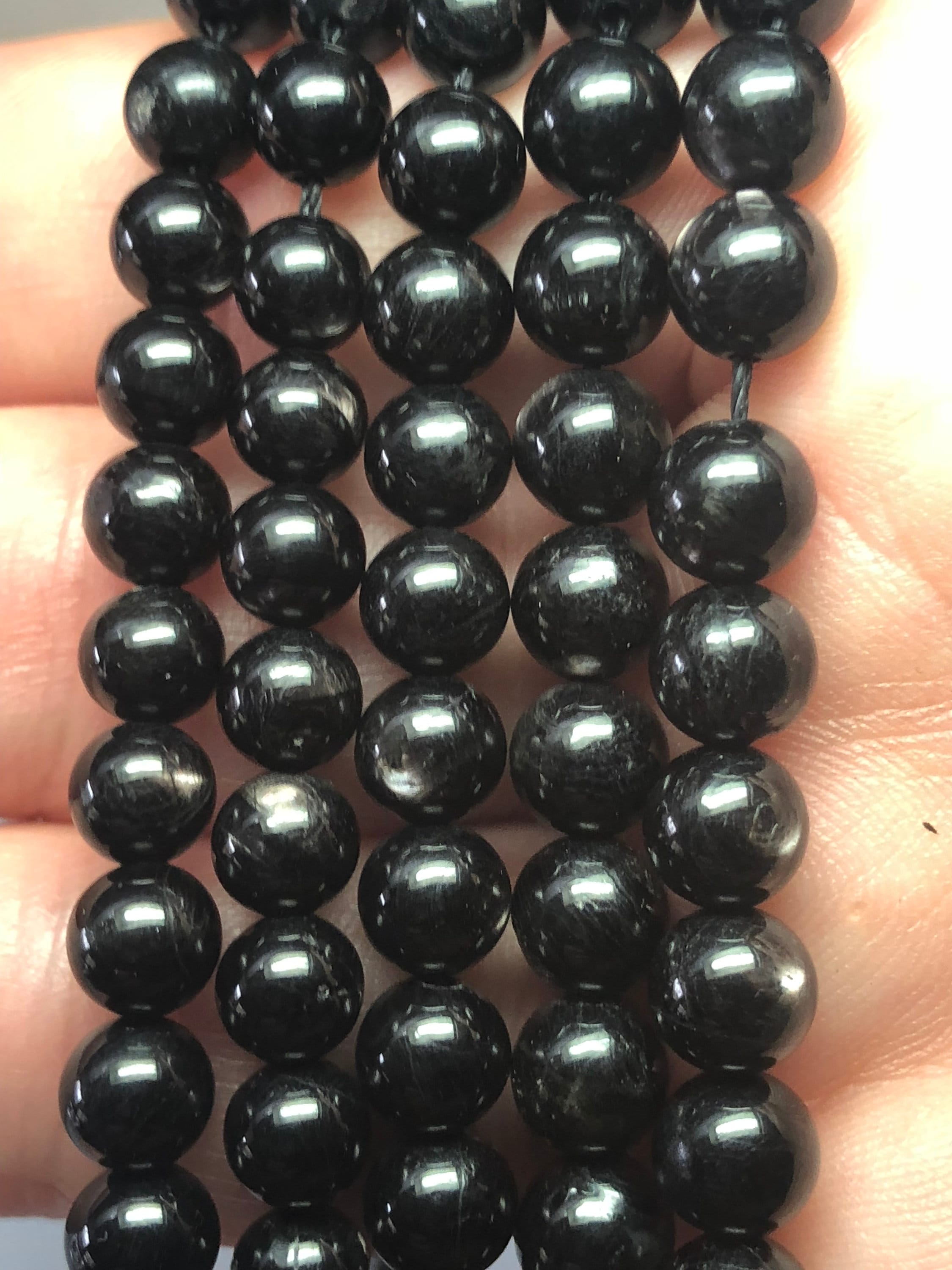 6mm Dark Brown Hypersthene Gemstone Beads. Full 15" Strand of AA/AAA ...
