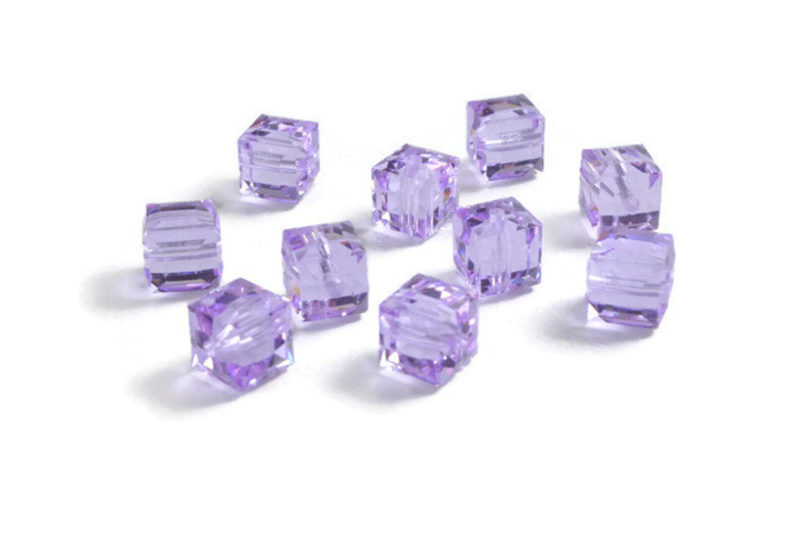 6mm Cube Violet SWAROVSKI® Crystal Beads 5601. Packages of 10 - Etsy