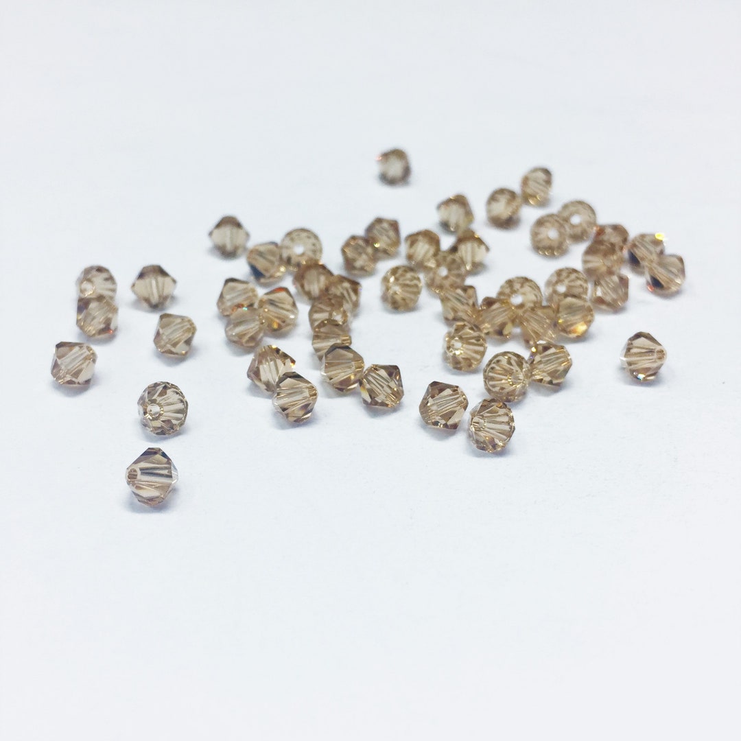 Light Colorado Topaz 4mm Bicone SWAROVSKI® Crystal Beads #5301 Package ...