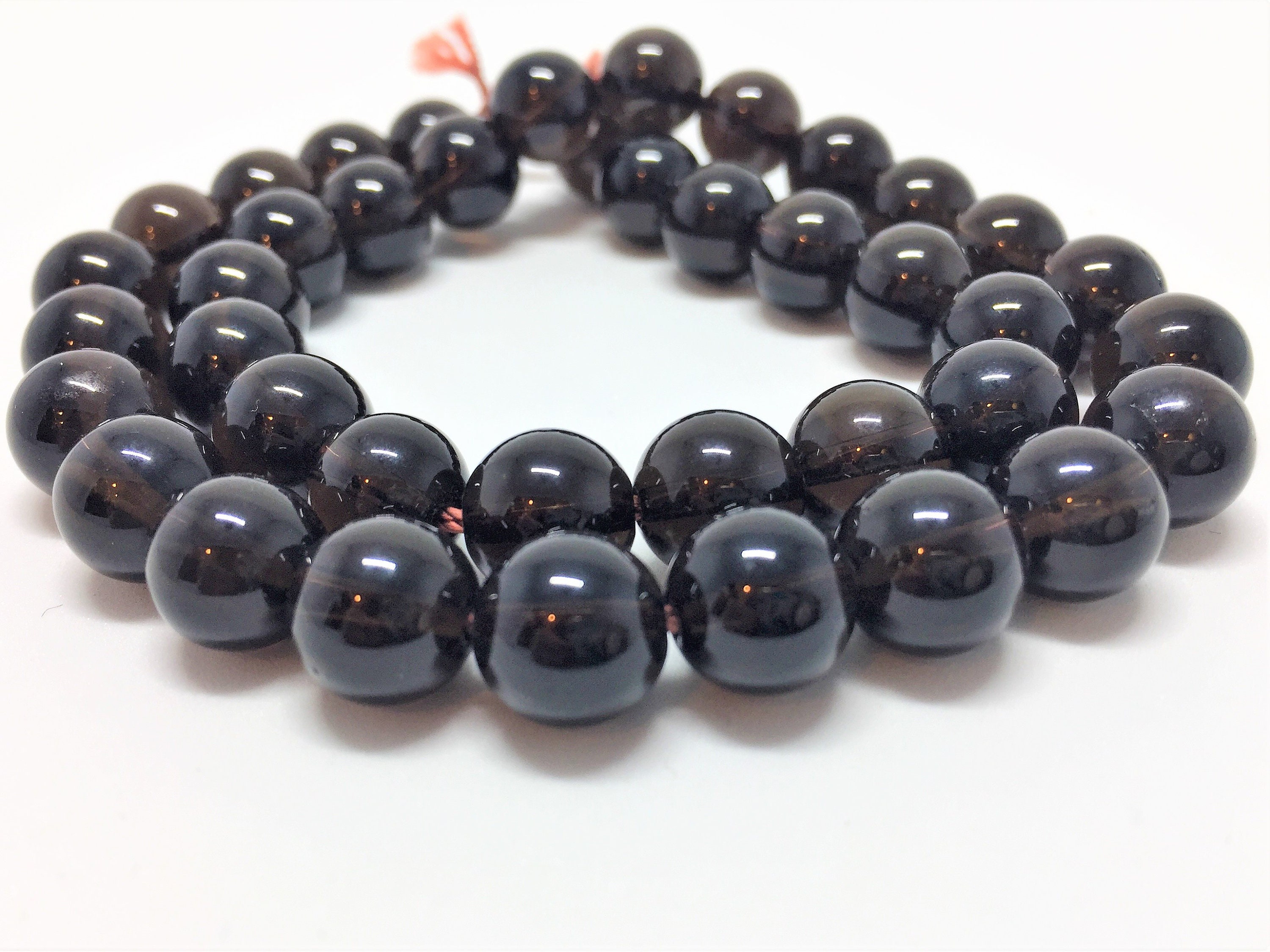Smoky Quartz Gemstone Beads. 10mm round beads on 15 inch | Etsy