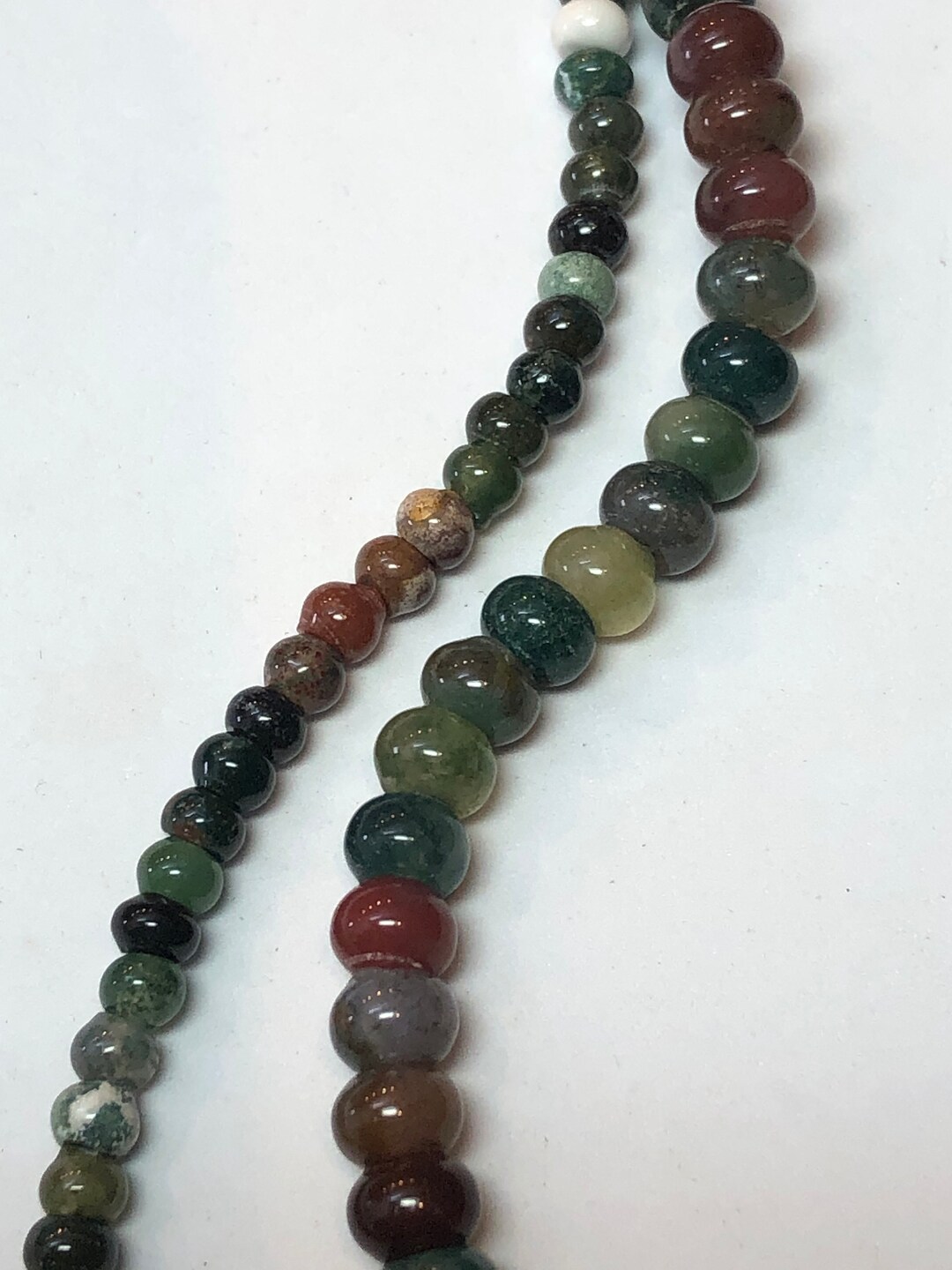 Fancy Agate Gemstone Beads Available in 4mm and 6mm Rondelle. Full 15 ...