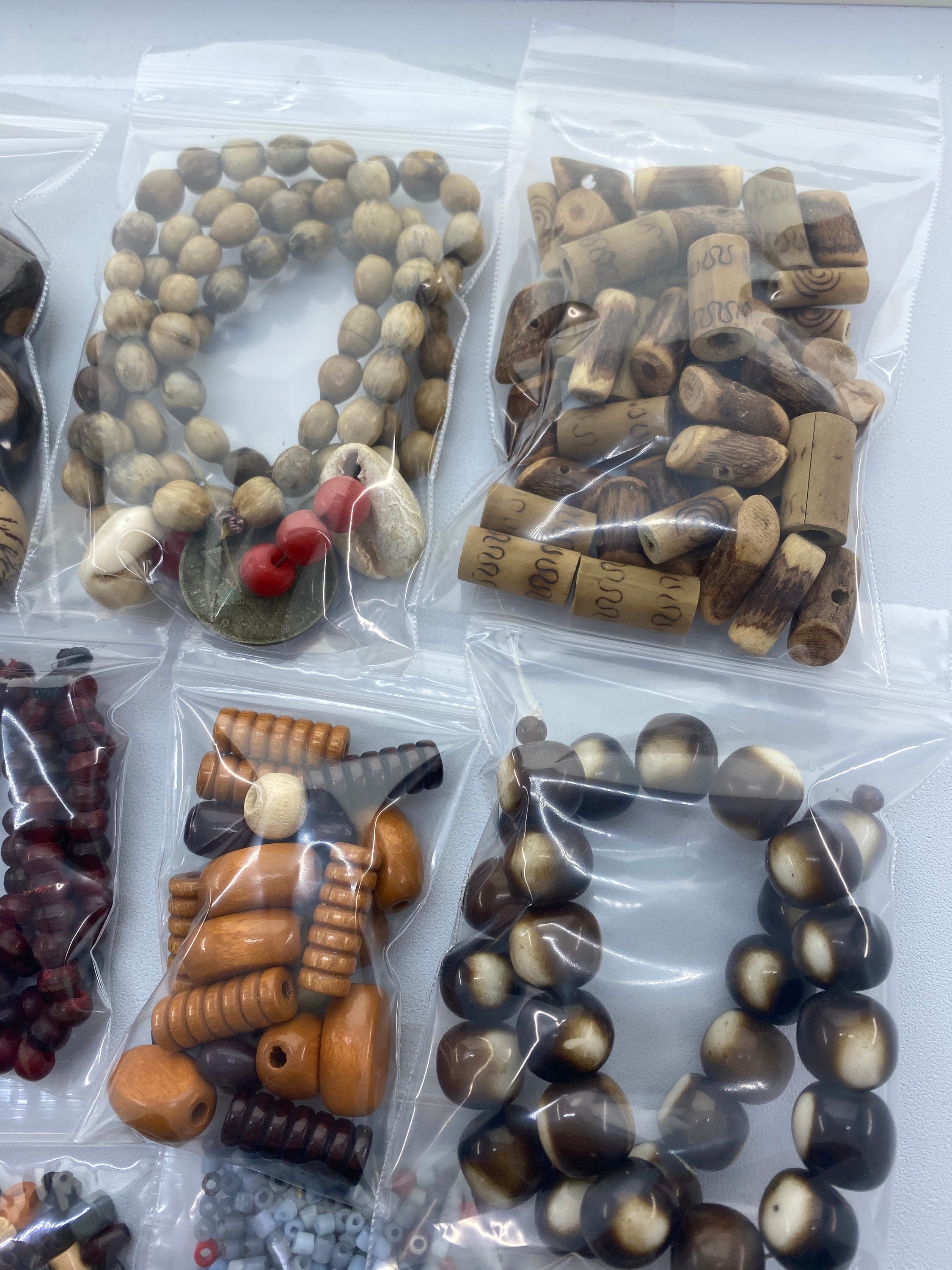 Grab Bag Wood Bone Seeds and Other Natural Earth Tones. | Etsy