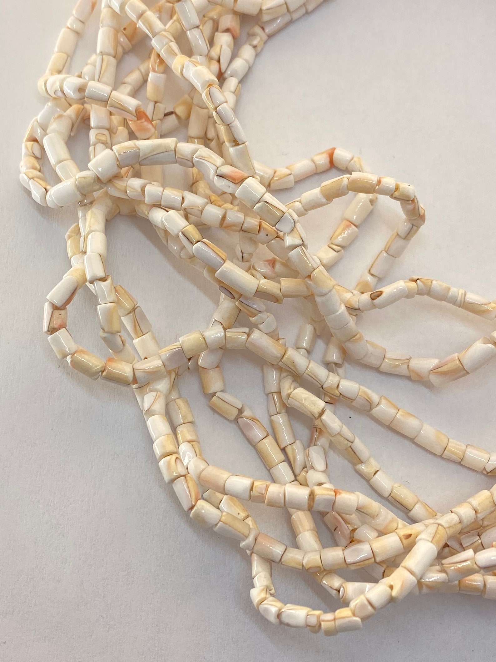 Pink Mosaic Luanos Shell Heishi Beads. 24 Strands of - Etsy