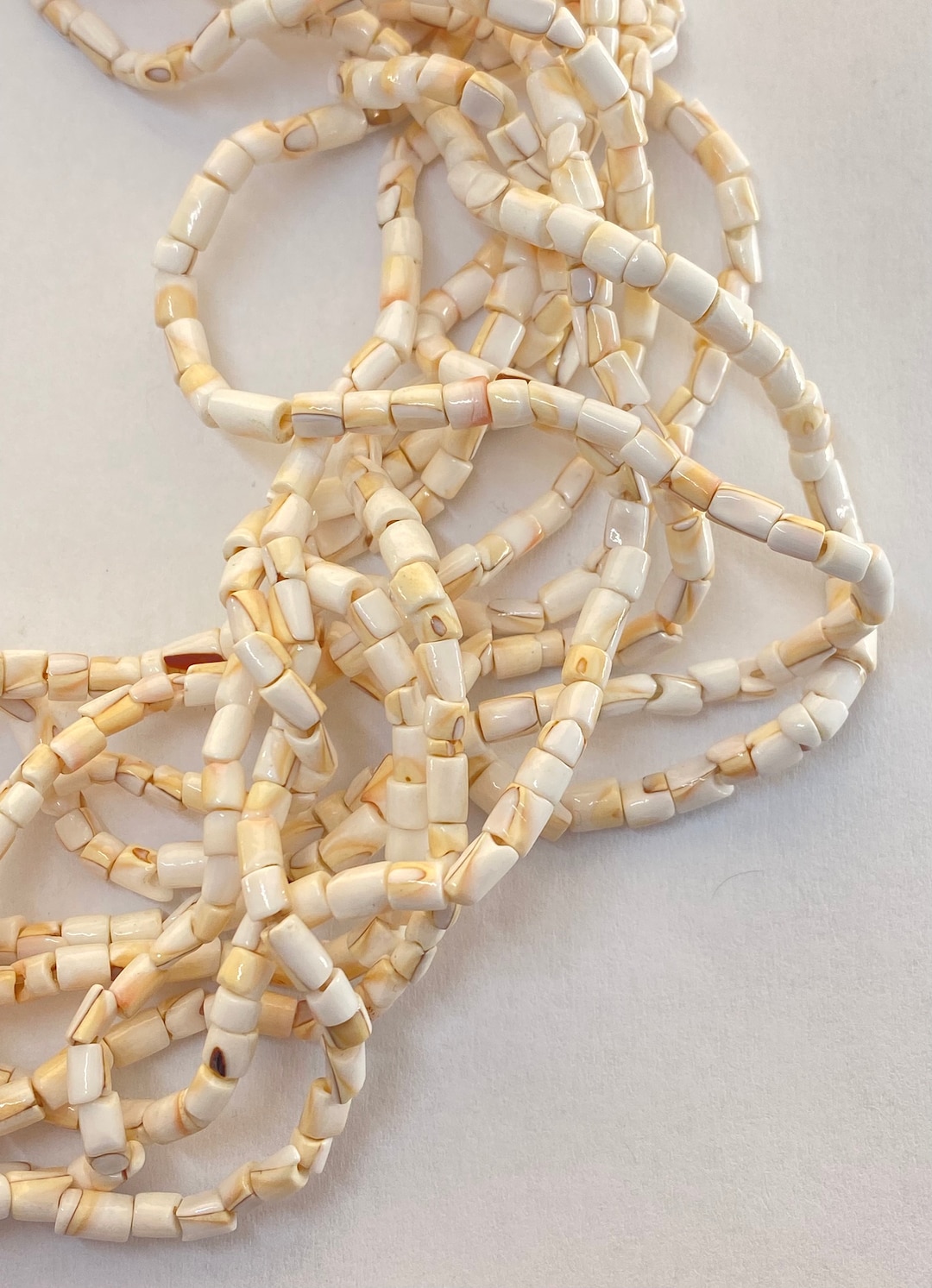 Pink Mosaic Luanos Shell Heishi Beads. 24 Strands of - Etsy