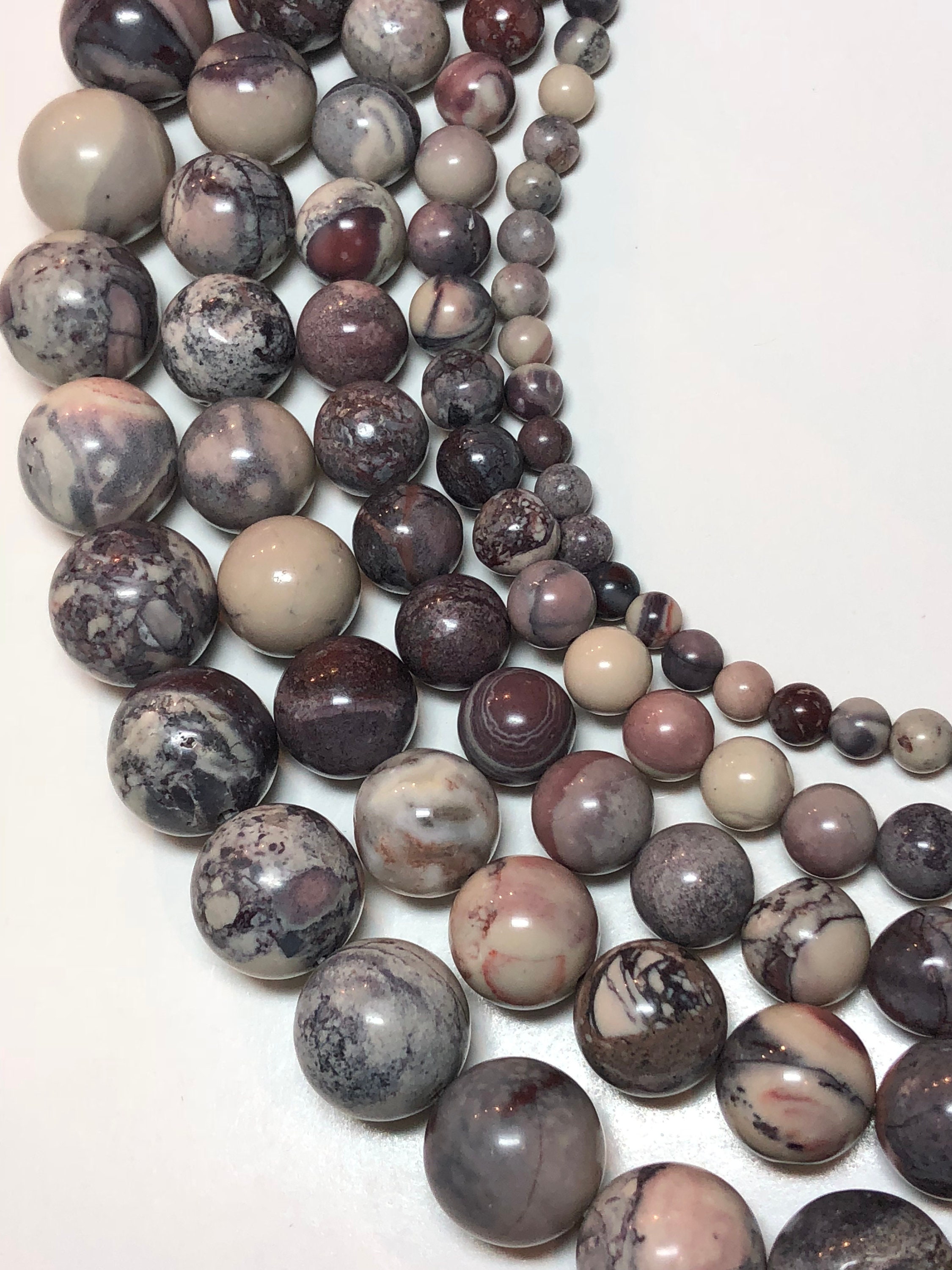 Porcelain Jasper Gemstone Beads. 4-12mm Round Beads on 15 Inch - Etsy