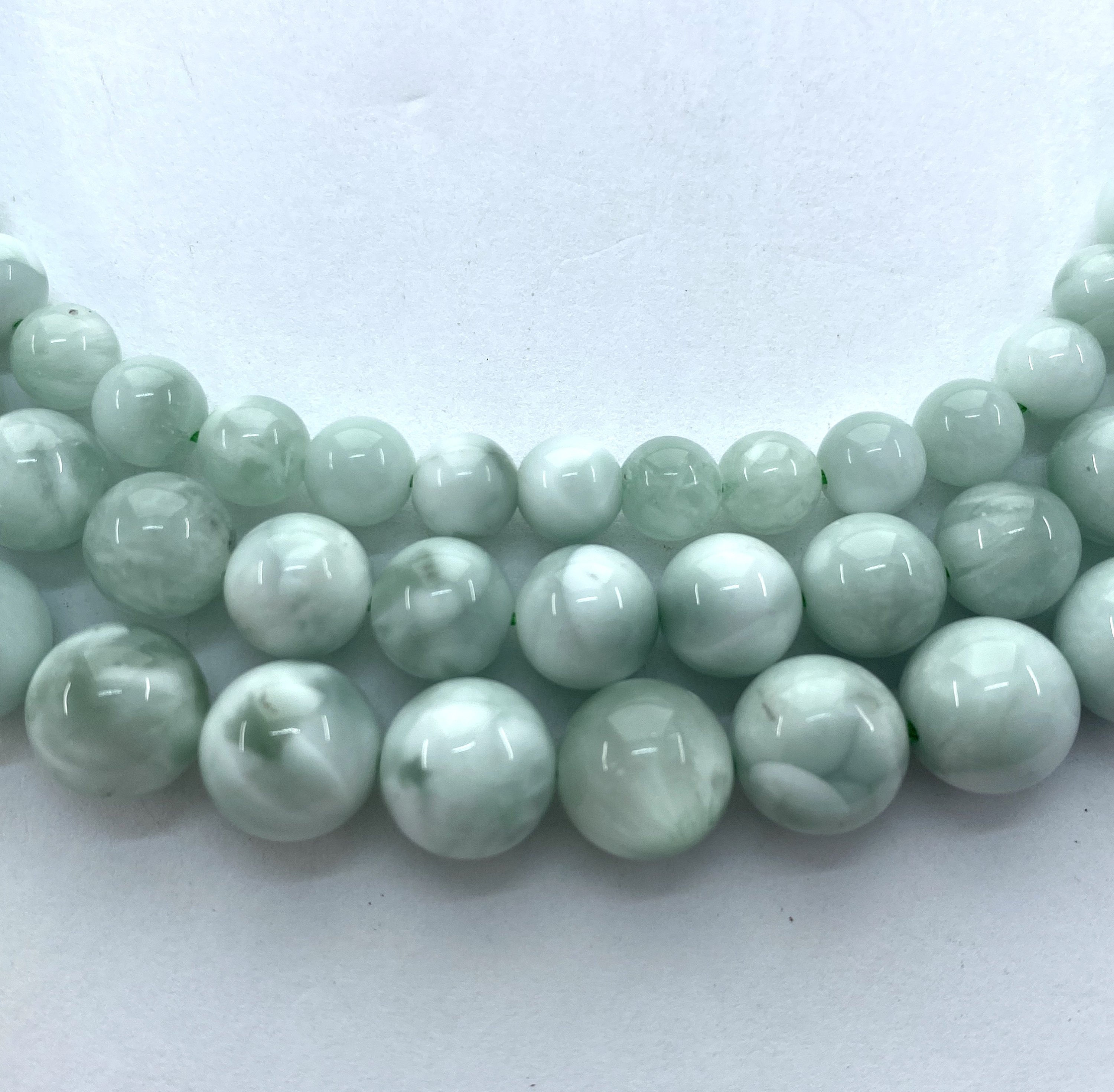 Green Angelite Gemstone Beads. 15 Strands of Round Natural - Etsy
