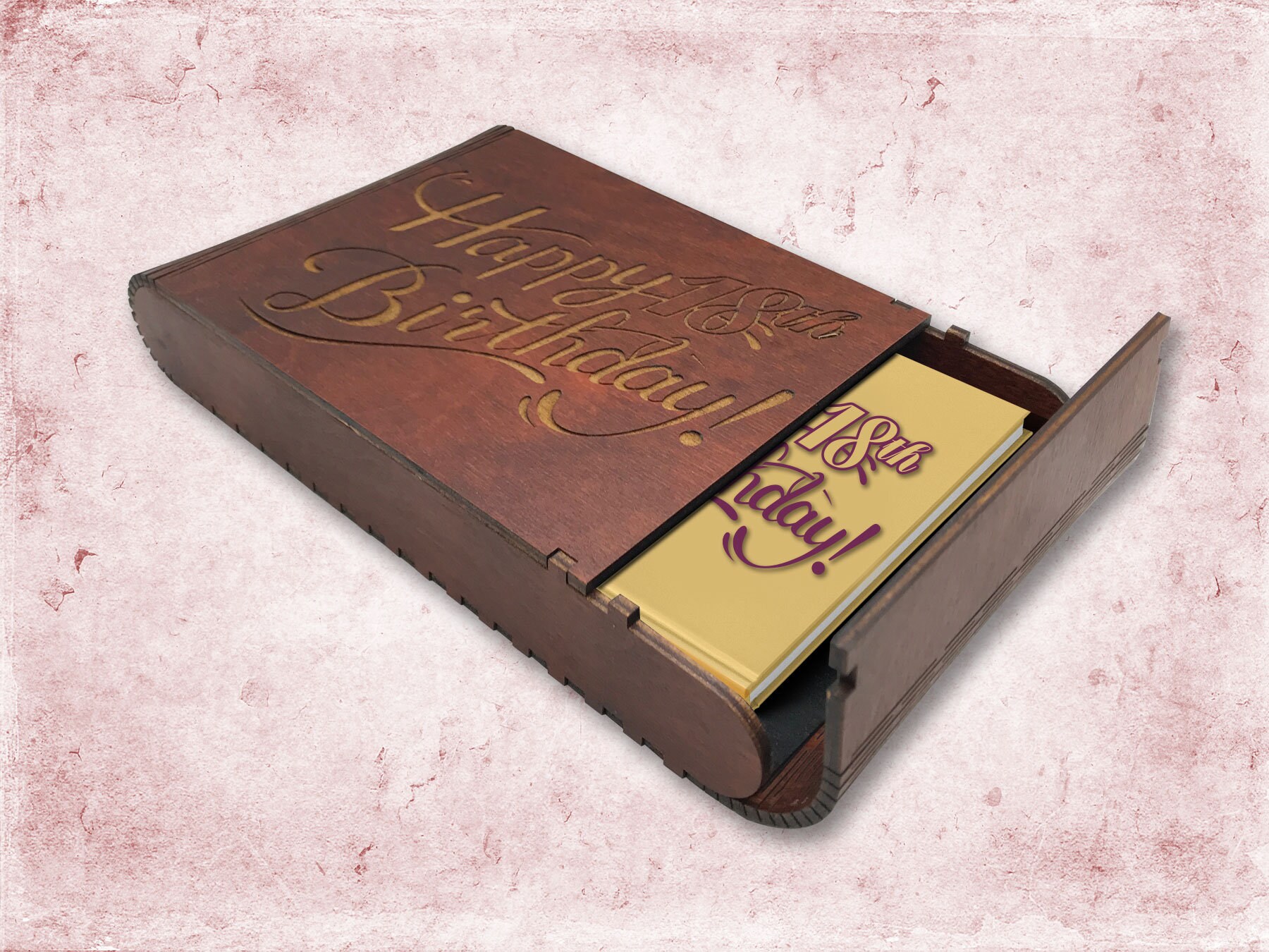 Unique Square Happy Birthday" Gift Box/ Gift Card/ Money Holder laser ...