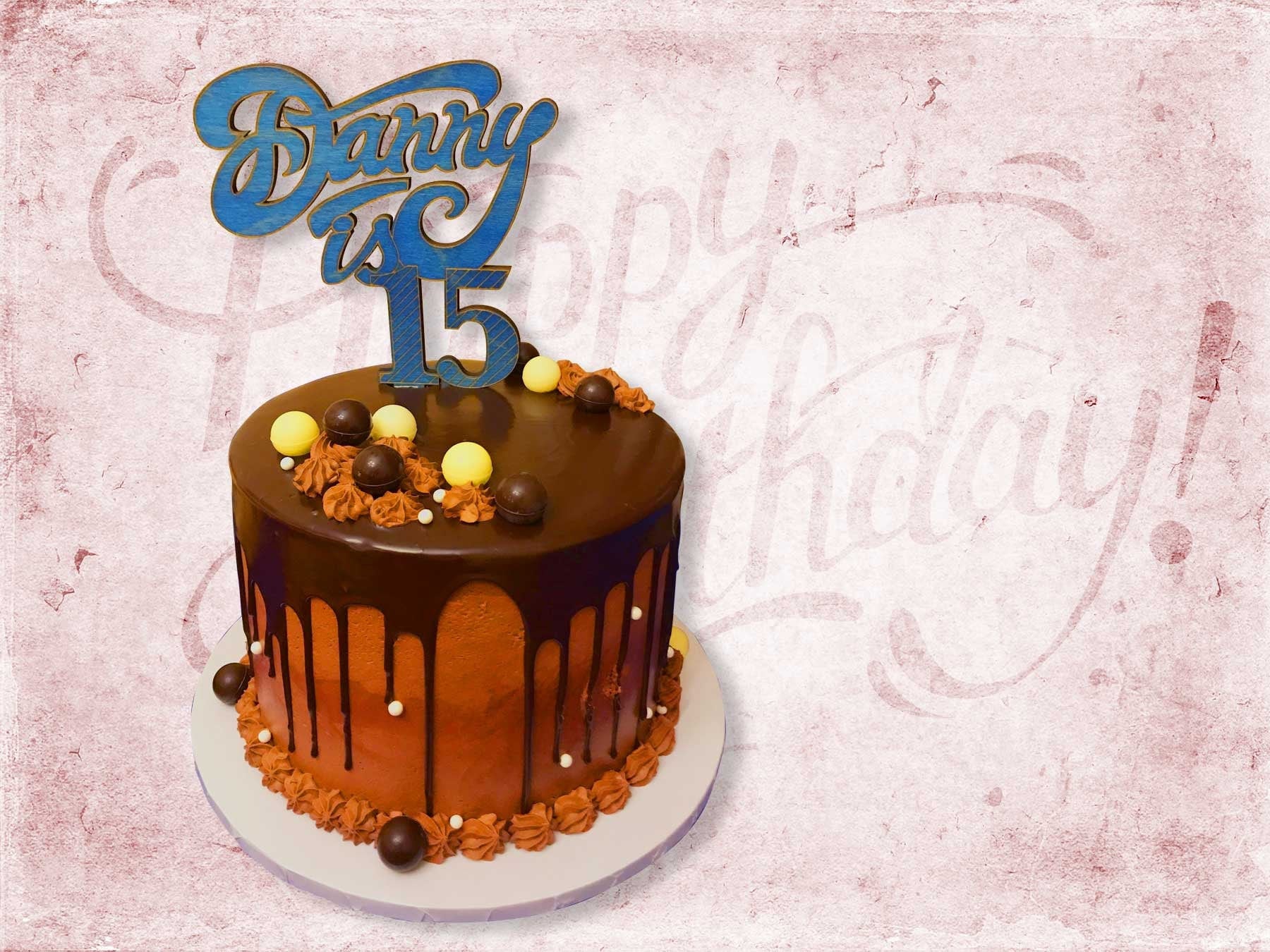 1st Tooth (AtamHatik) Cake Topper laser cutting and engraving