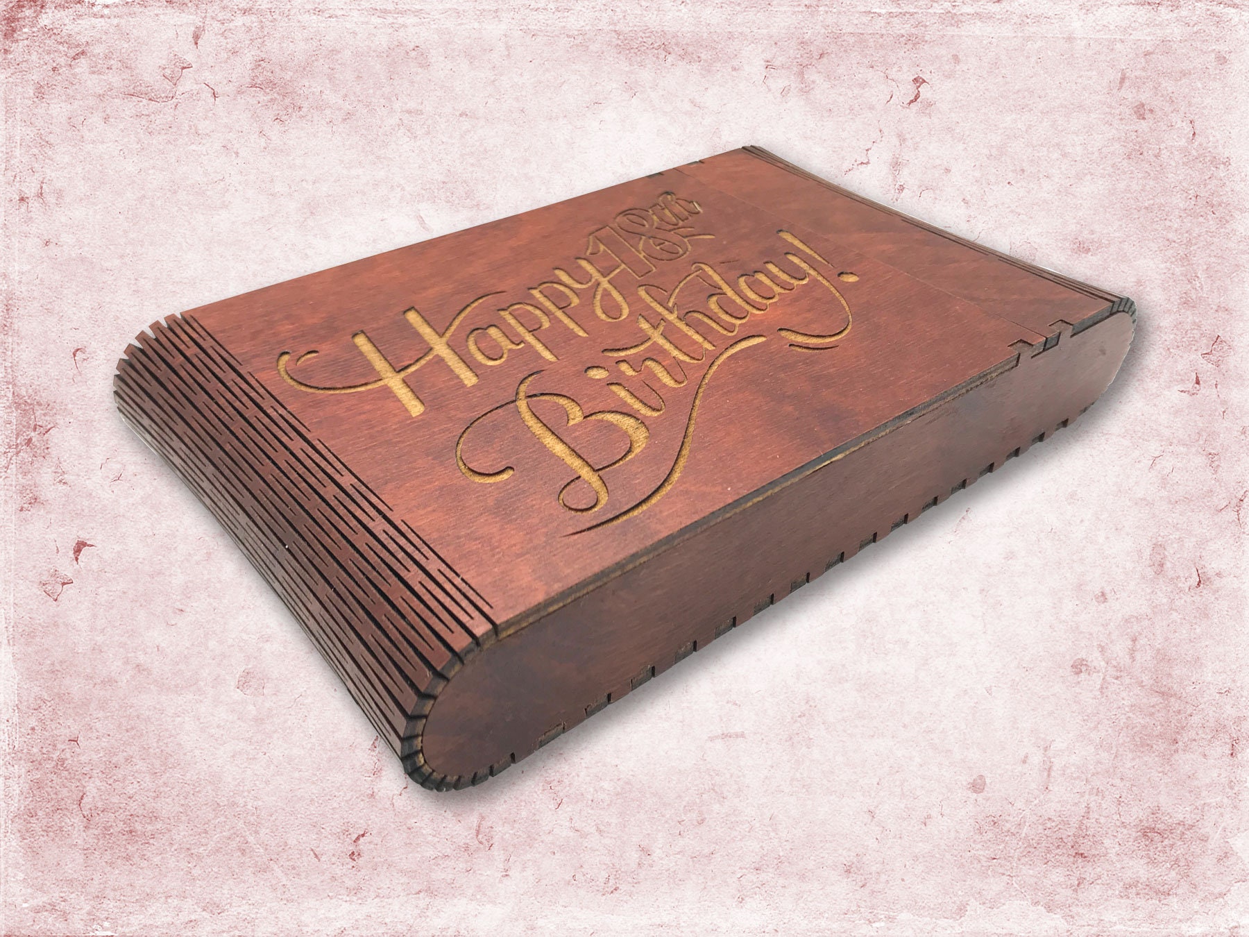 Unique Square Happy Birthday" Gift Box/ Gift Card/ Money Holder laser ...