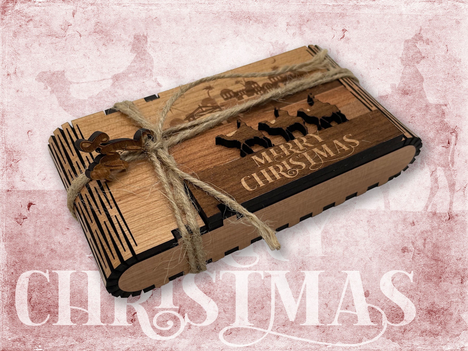 Merry Christmas nativity Scene Gift Card Holder - Etsy