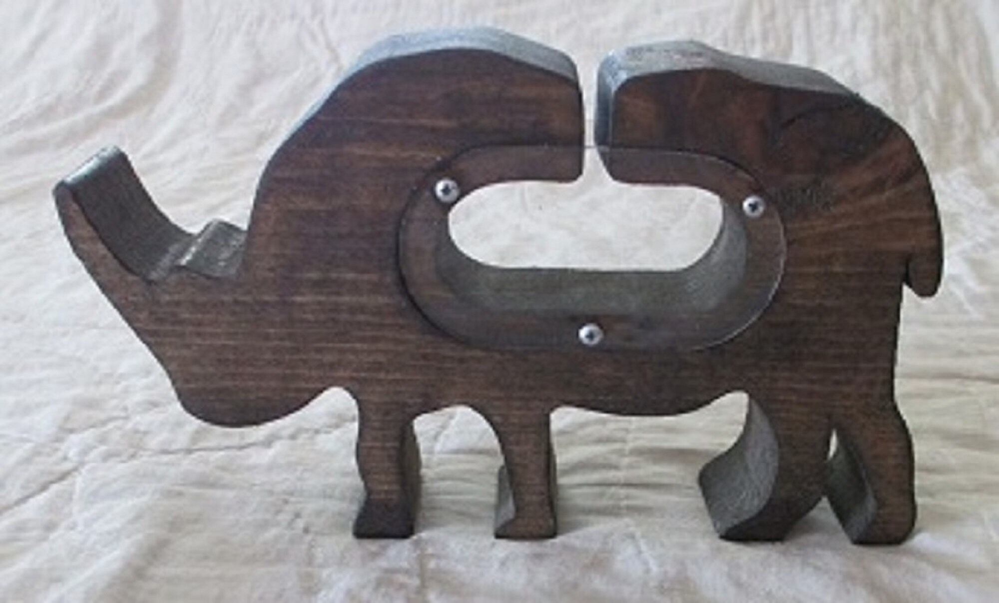 Wooden Rhino Bank - Etsy
