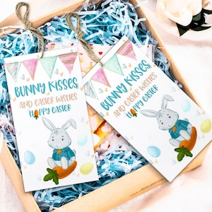Easter Bunny Favor Tags, Easter Bunny Thanks Tags, Easter Party Favors ...