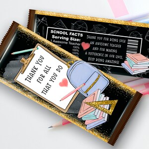 Teacher Appreciation Bundle, Teacher Appreciation Chip Bag Wrapper ...