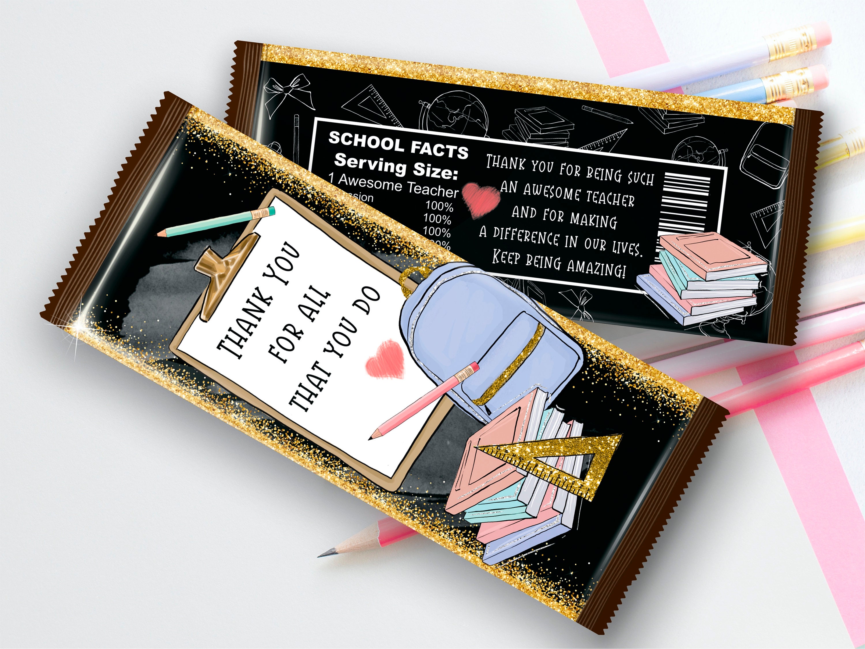 Teacher Appreciation Bundle, Teacher Appreciation Chip Bag Wrapper ...