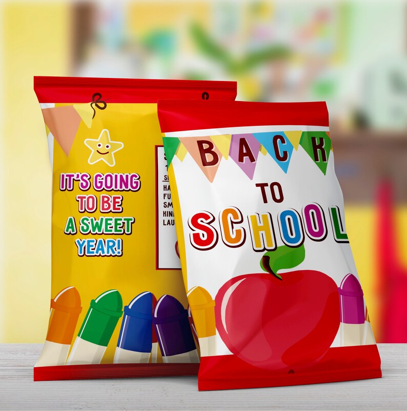 Back to School Chip Bag Wrapper, Back to School Printables, Back to ...